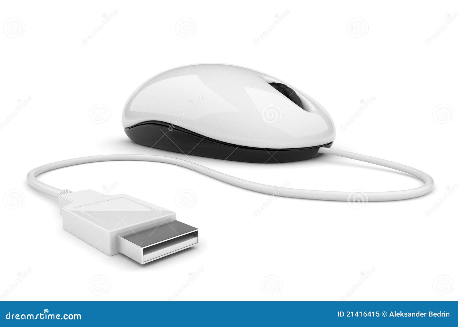 De Muis Van De Computer. 3d Illustratie. Op Wit Stock Illustratie ...