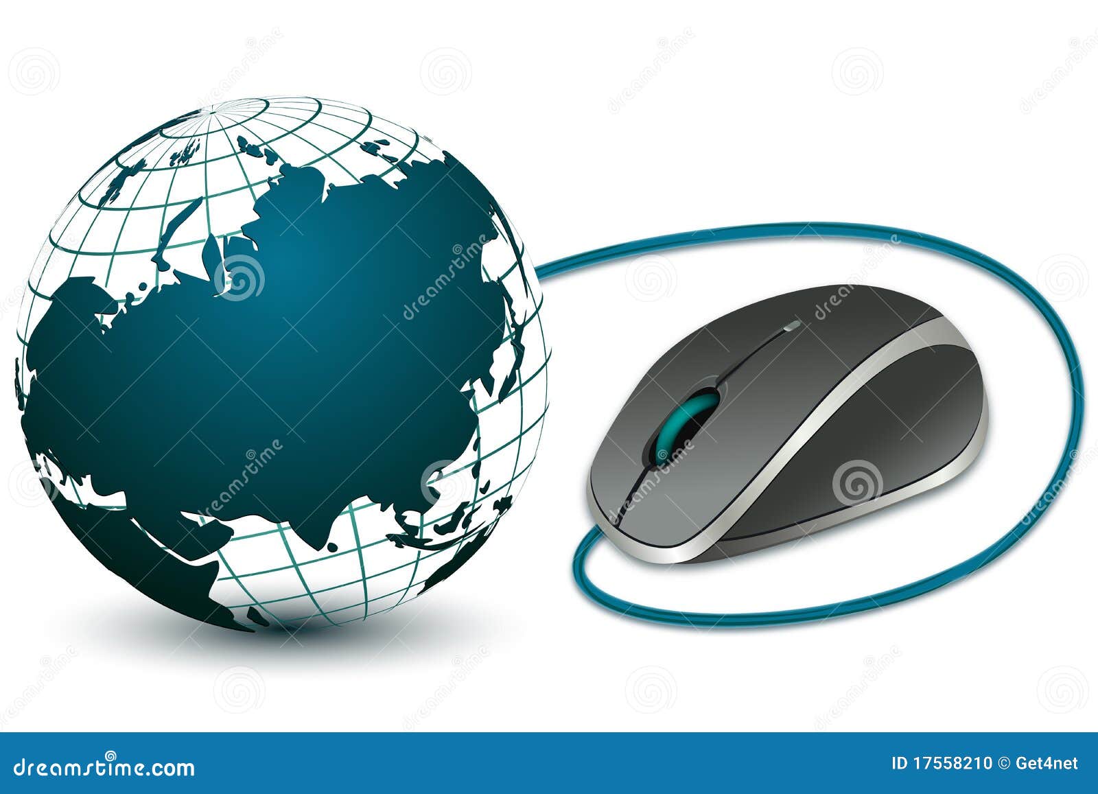 De Muis Van De Computer Met Bol Vector Illustratie - Illustration of ...