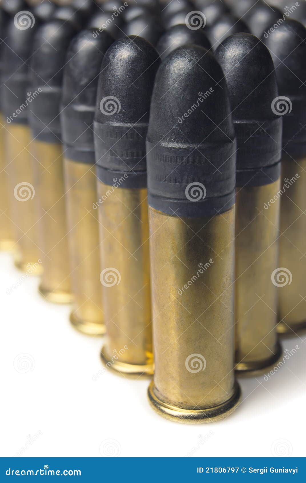 De Munitie Van Het Klein-kaliber Voor Geweren Stock Afbeelding - Image ...