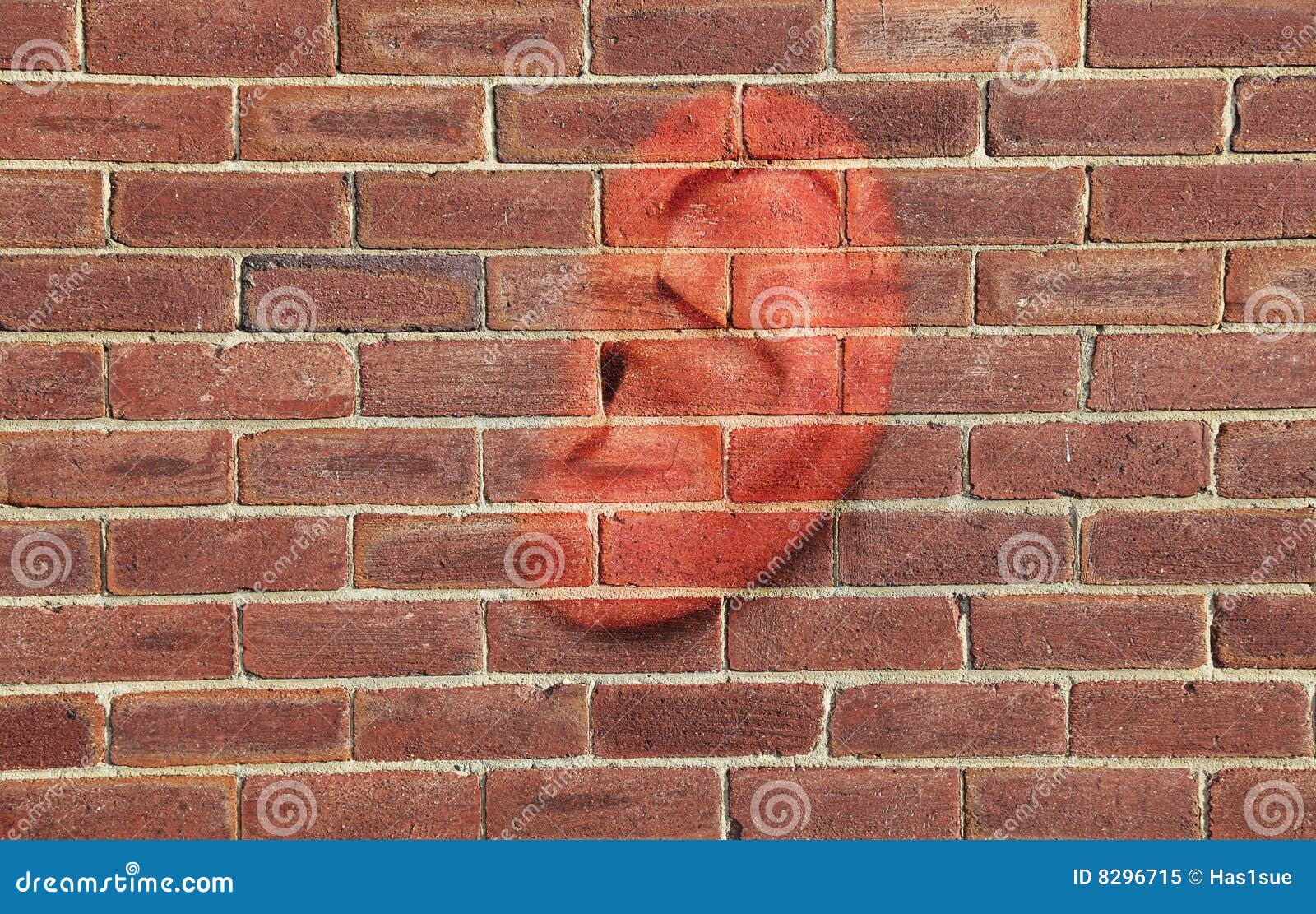 De muren hebben Oren stock afbeelding. Image of metselwerk - 8296715