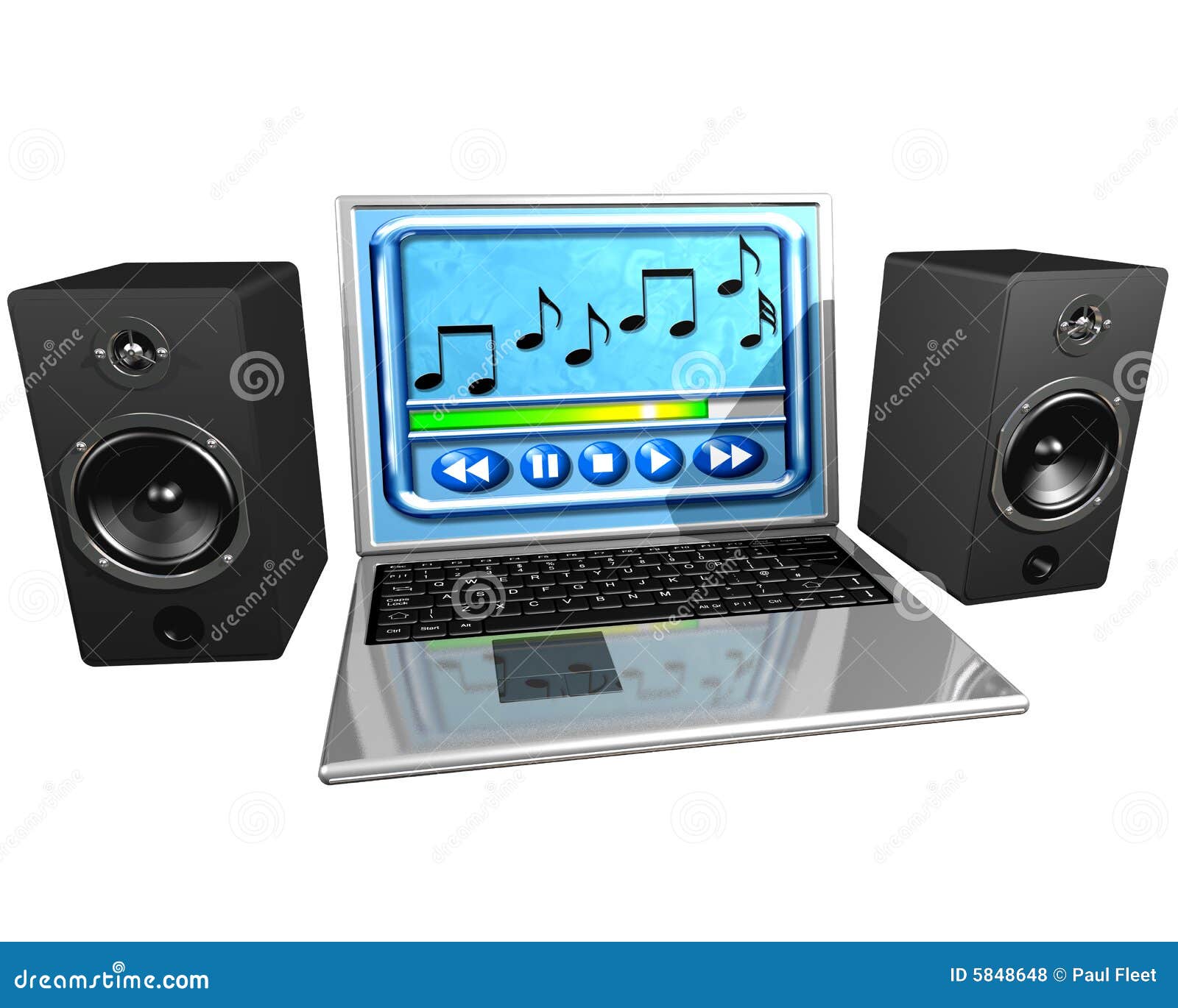 De muziek van de computer stock illustratie. Illustration of heup - 5848648