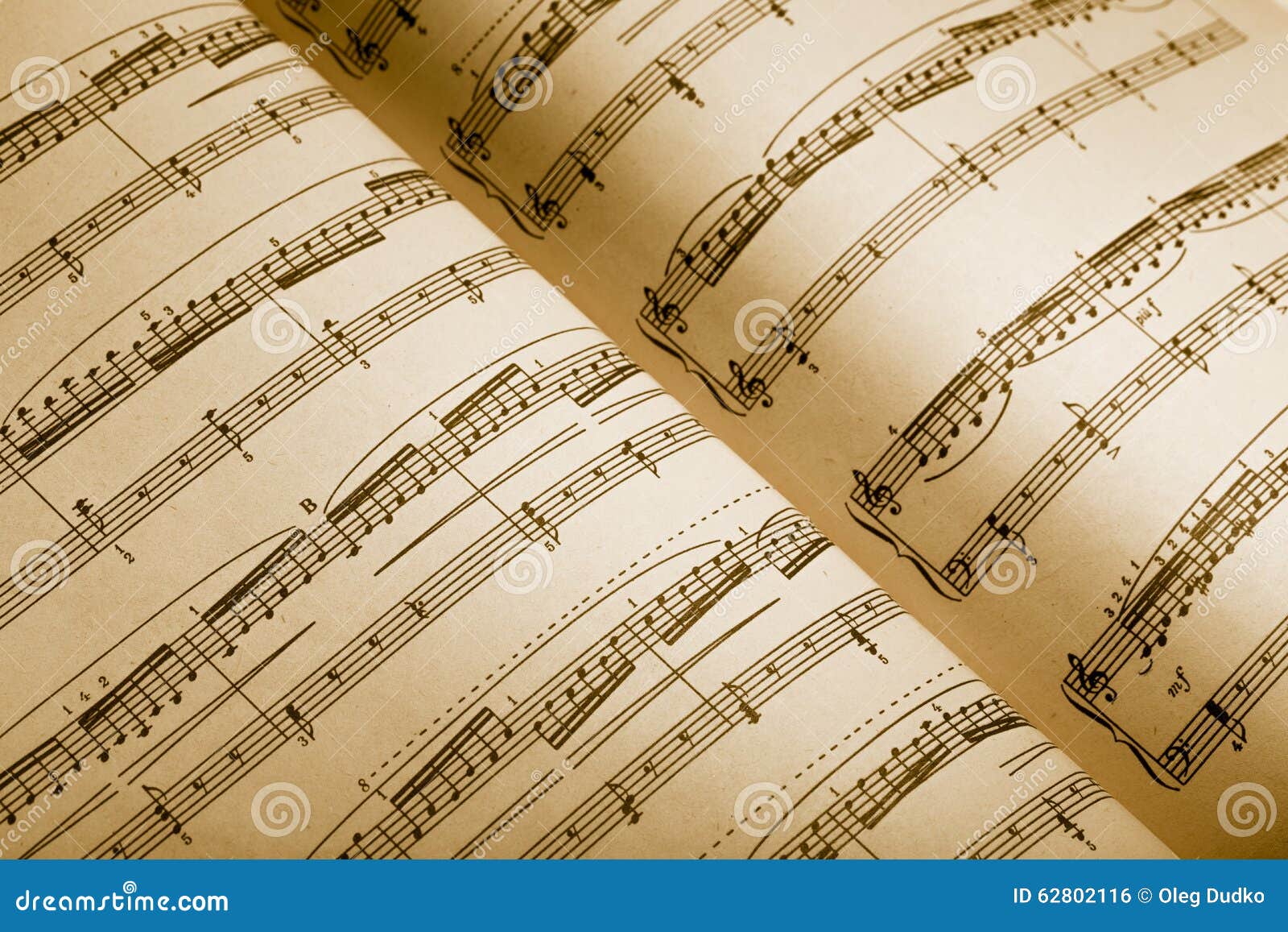 De muziek van het blad stock foto. Image of beethoven - 62802116