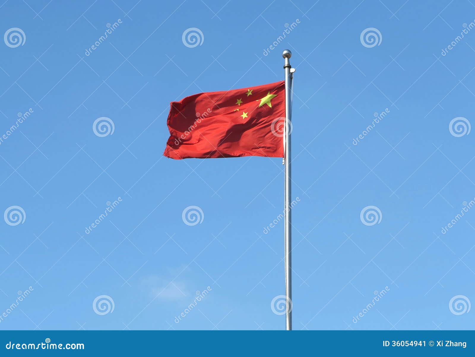 De Nationale Vlag Van China Stock Afbeelding - Image of bureau, rood ...