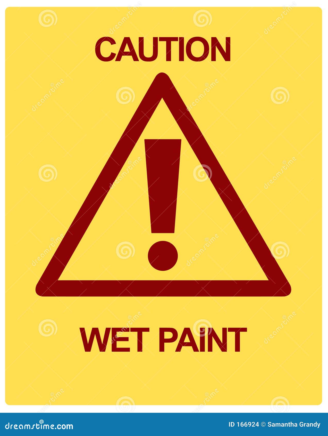 De Natte Verf Van De VOORZICHTIGHEID Stock Illustratie - Illustration ...