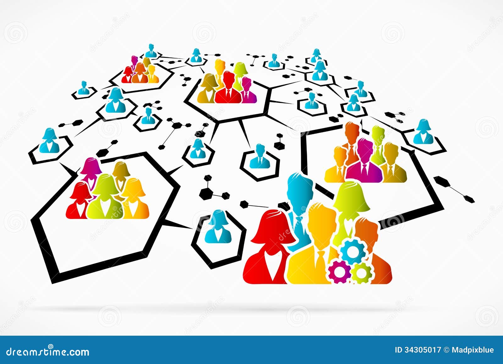 De netwerkwerken vector illustratie. Illustration of globaal - 34305017