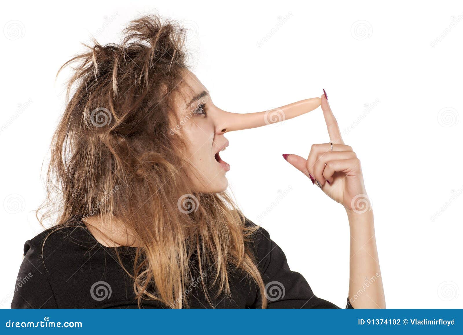 De neus van Pinocchio stock foto. Afbeelding bestaande uit verrast ...