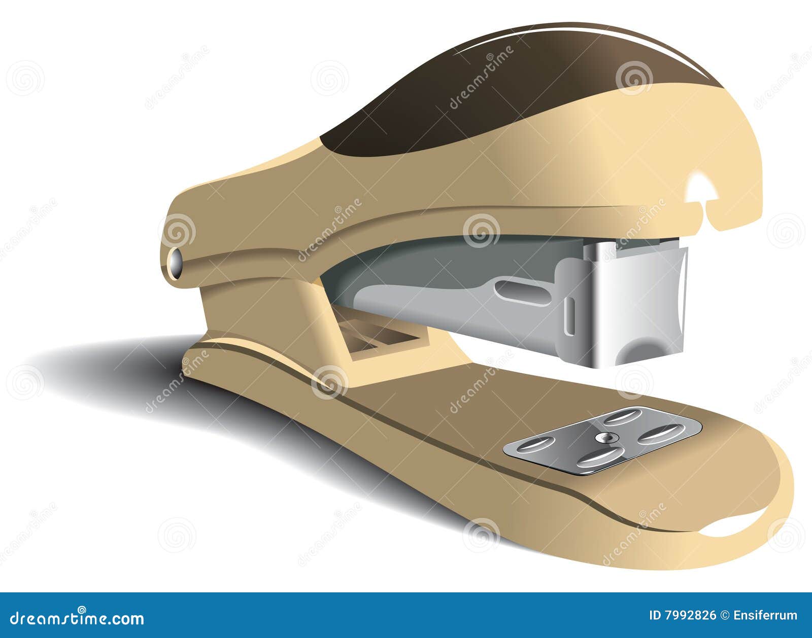 De Nietmachine Van Het Bureau Vector Illustratie - Illustration of ...
