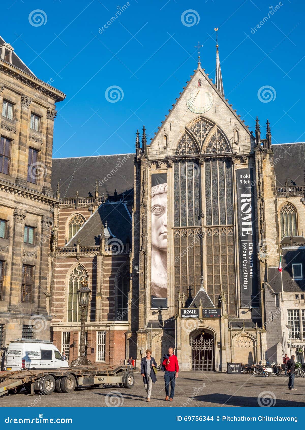 De Nieuwe Kerk in Amsterdam Redactionele Stock Afbeelding - Image of ...
