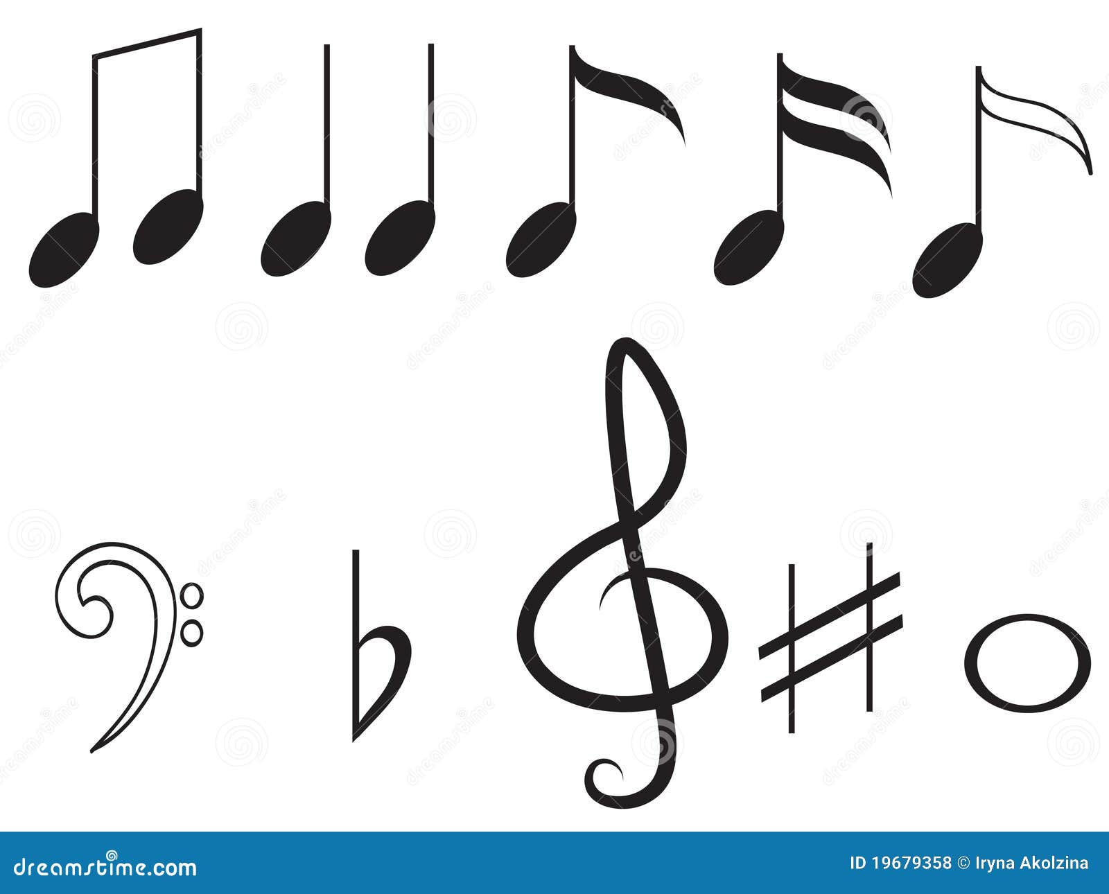 De nota's van de muziek vector illustratie. Illustration of baarzen ...