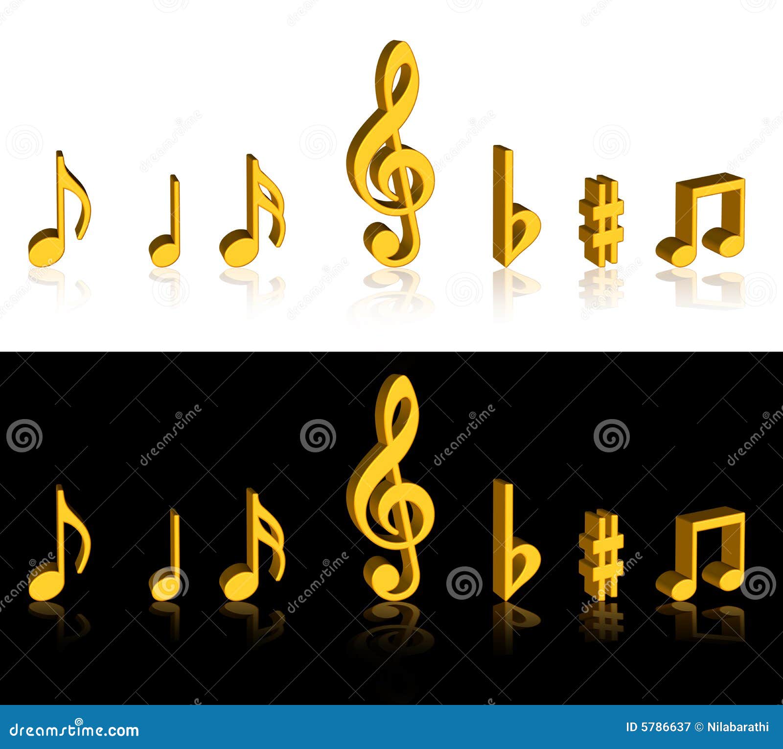 De nota's van de muziek stock illustratie. Illustration of teken - 5786637