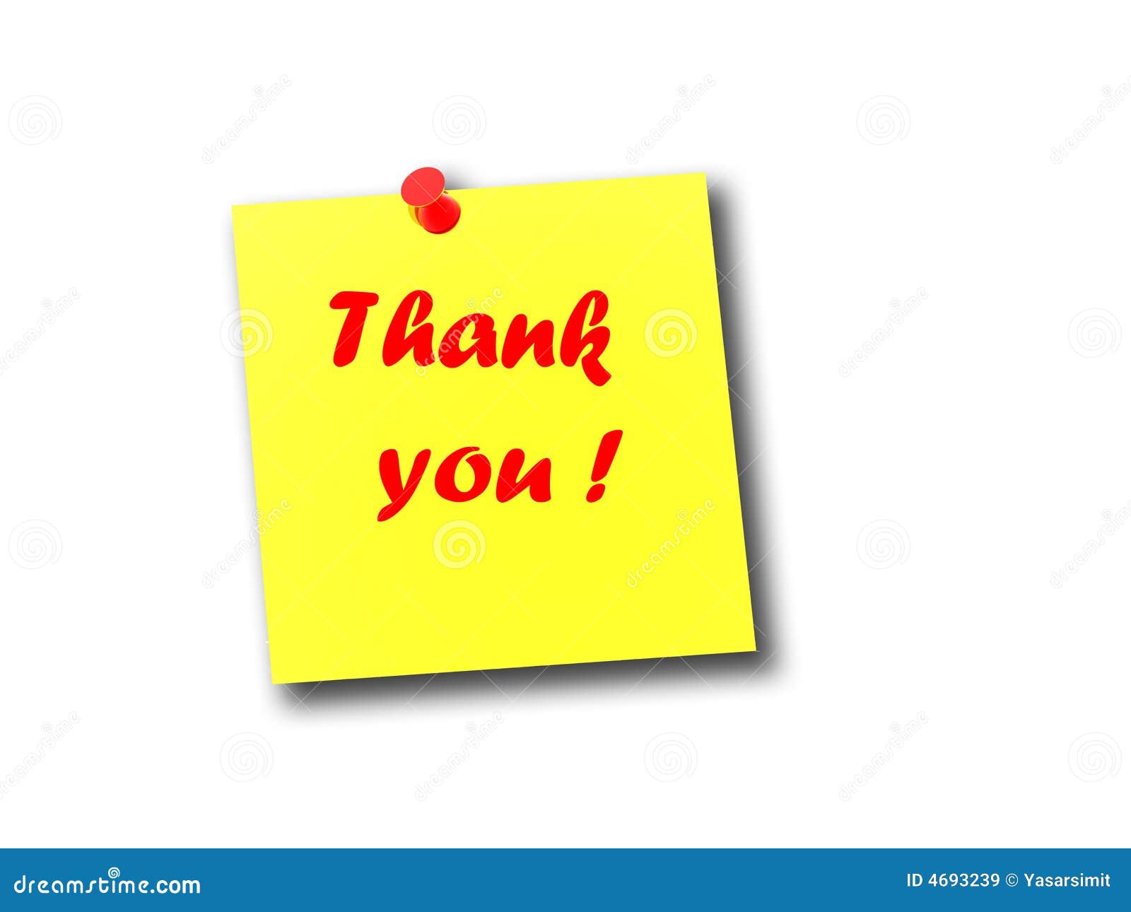 De Nota Van De Post-it Dankt U Stock Illustratie - Illustration of ...