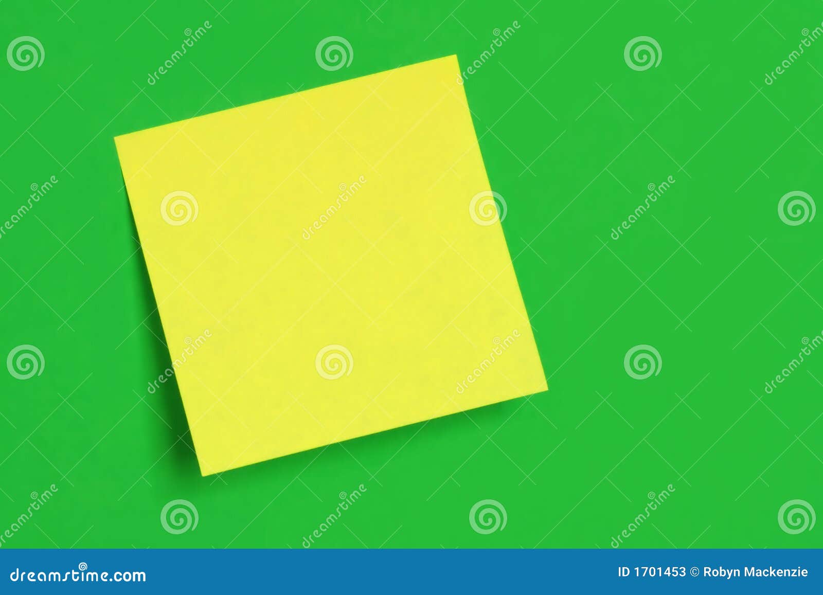 De Nota Van De Post-it Over Groen Stock Afbeelding - Image of groen ...