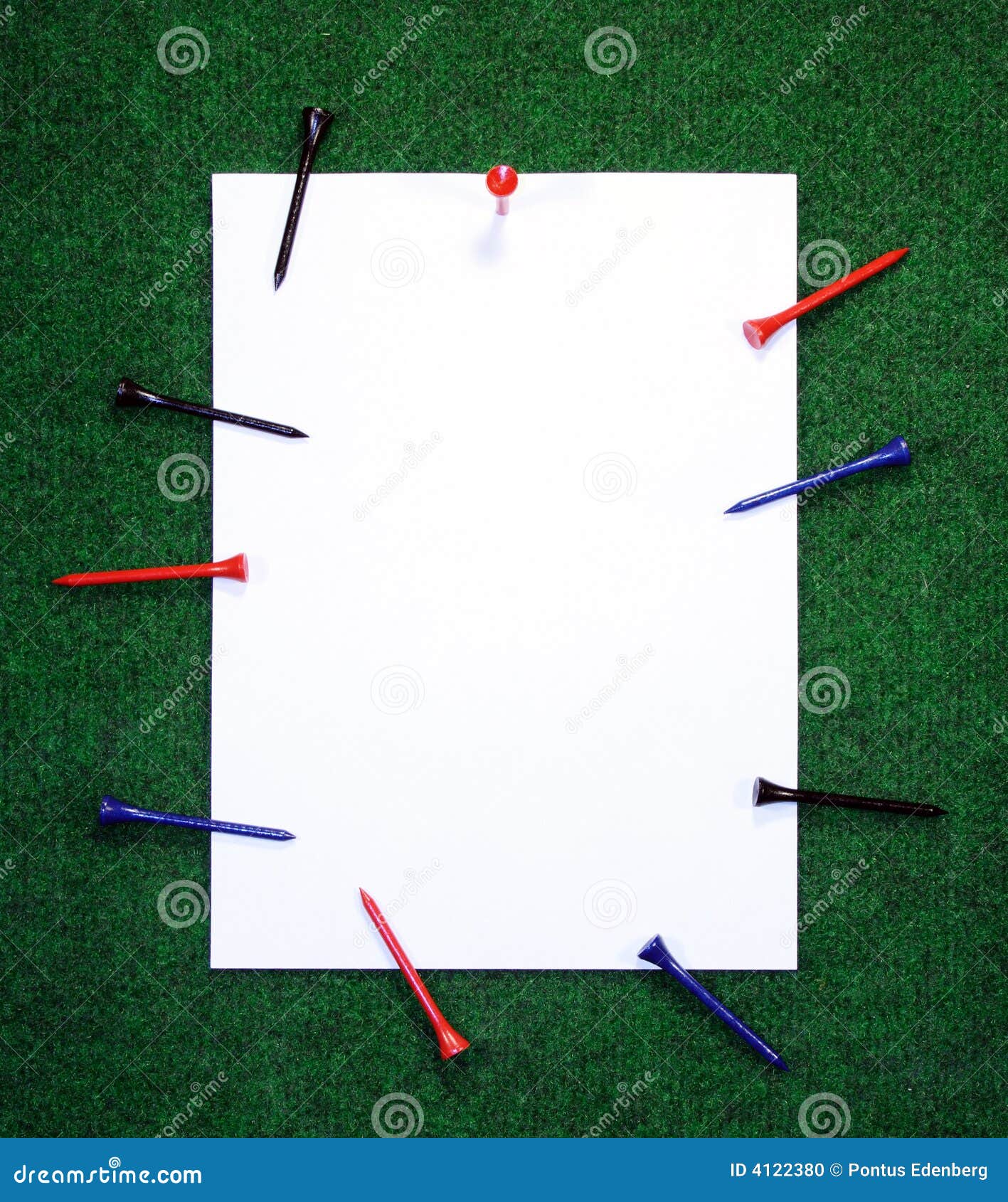 De Nota Van Het Golf Met Pinnen Stock Foto - Image of kader, document ...