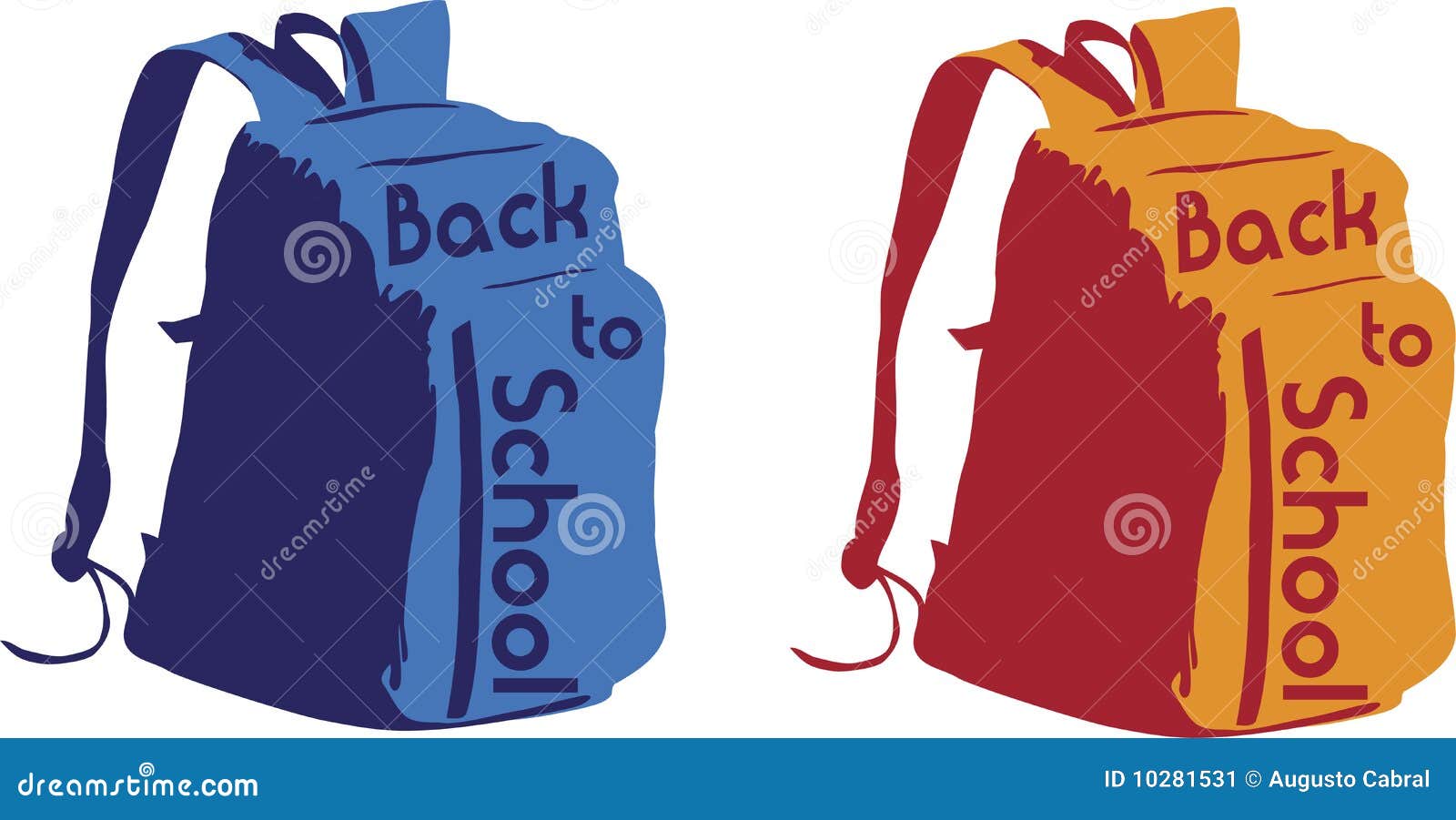 De Nuevo Al Morral De La Escuela Ilustración del Vector - Ilustración ...