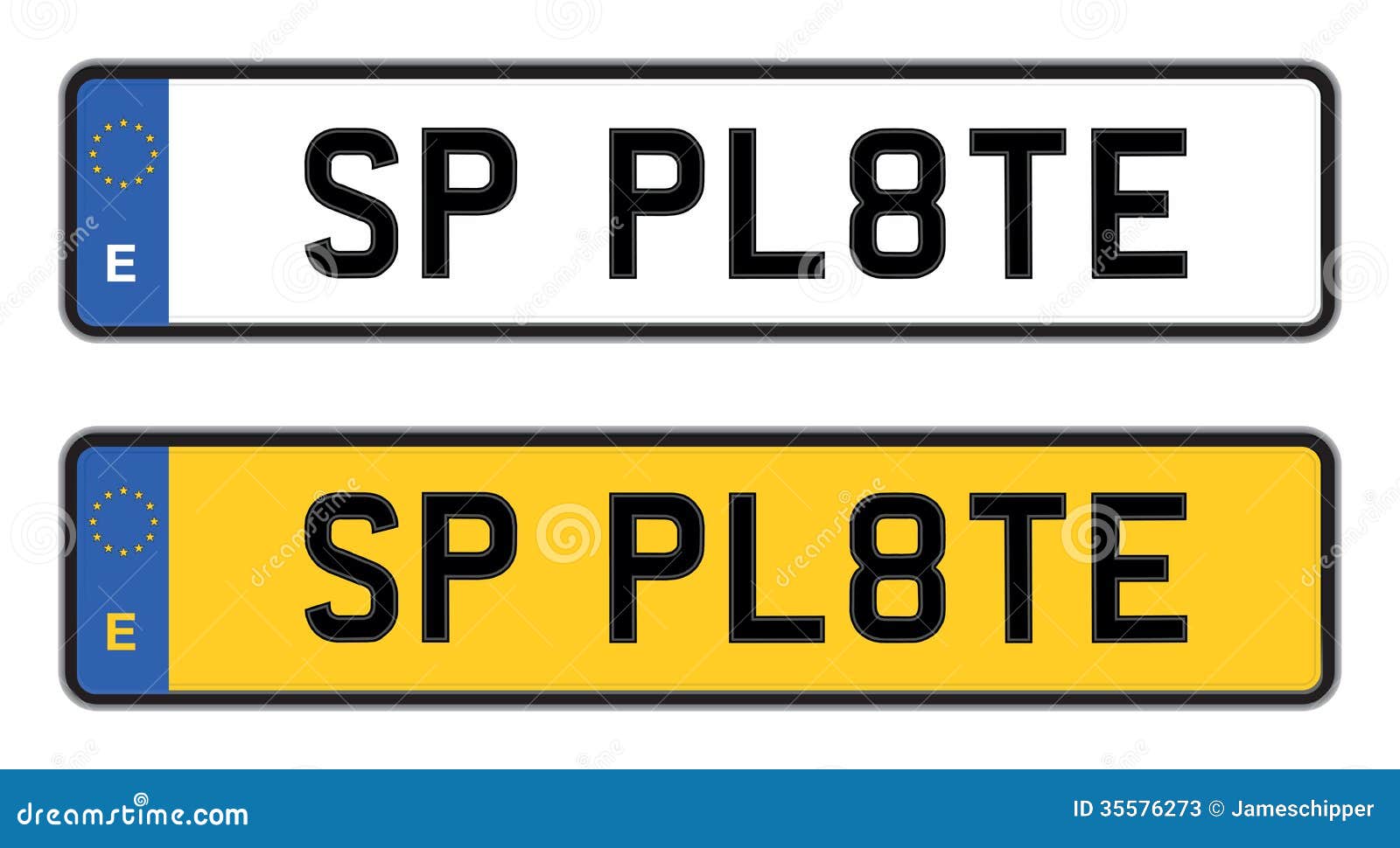 De nummerplaat van Spanje vector illustratie. Illustration of plastiek ...