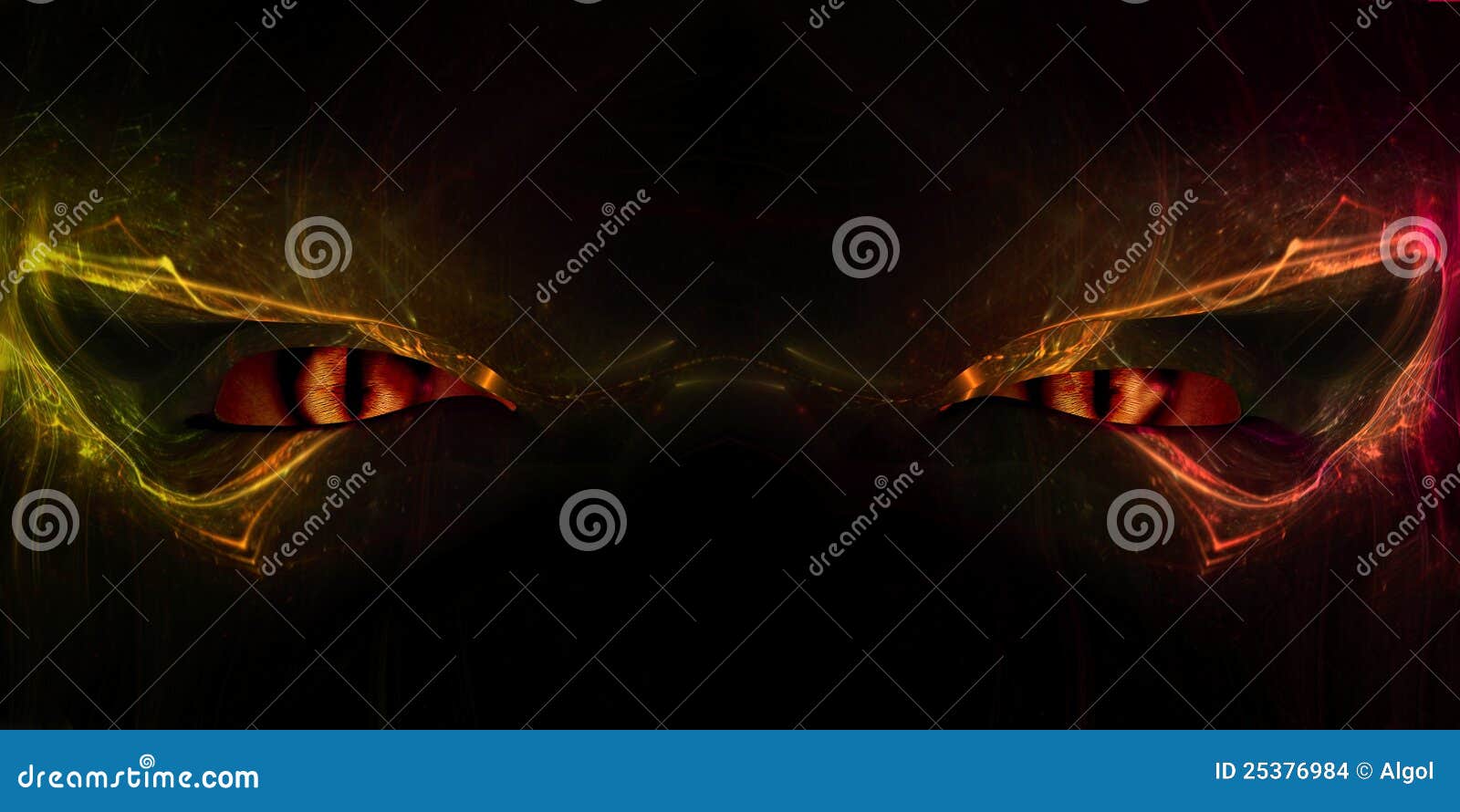 De Ogen van de demon stock illustratie. Illustration of gloeien - 25376984