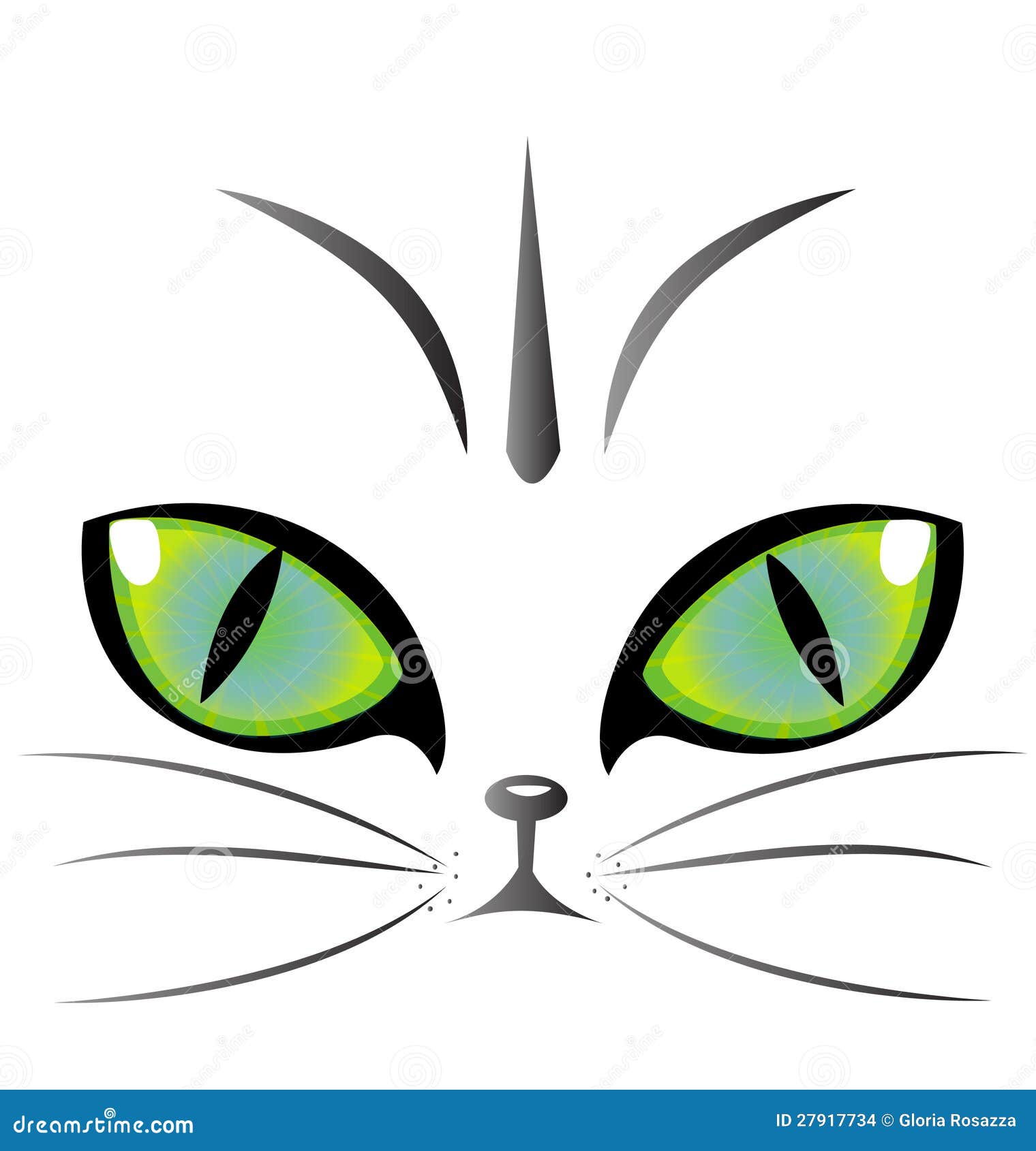 De ogen van de kat vector illustratie. Illustration of nieuwsgierigheid ...