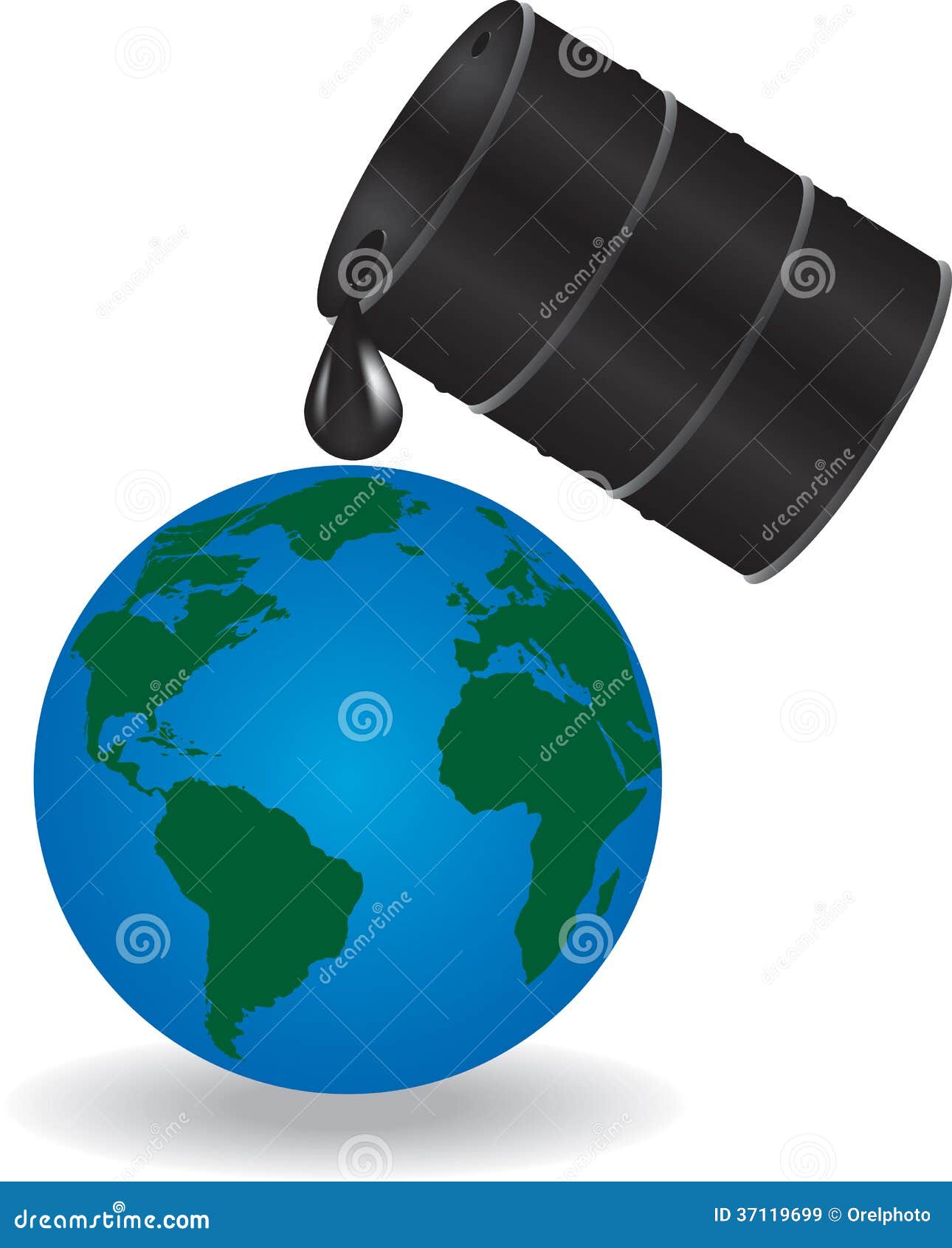 De Olie is Druipend Ter Wereld Vector Illustratie - Illustration of ...