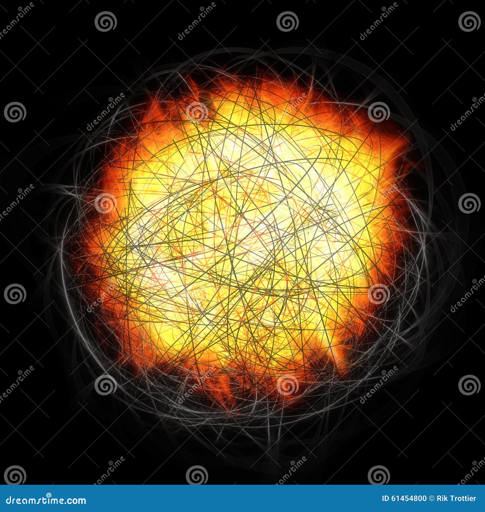 De Ontploffing Van De Atoombom in Woestijn Stock Illustratie ...