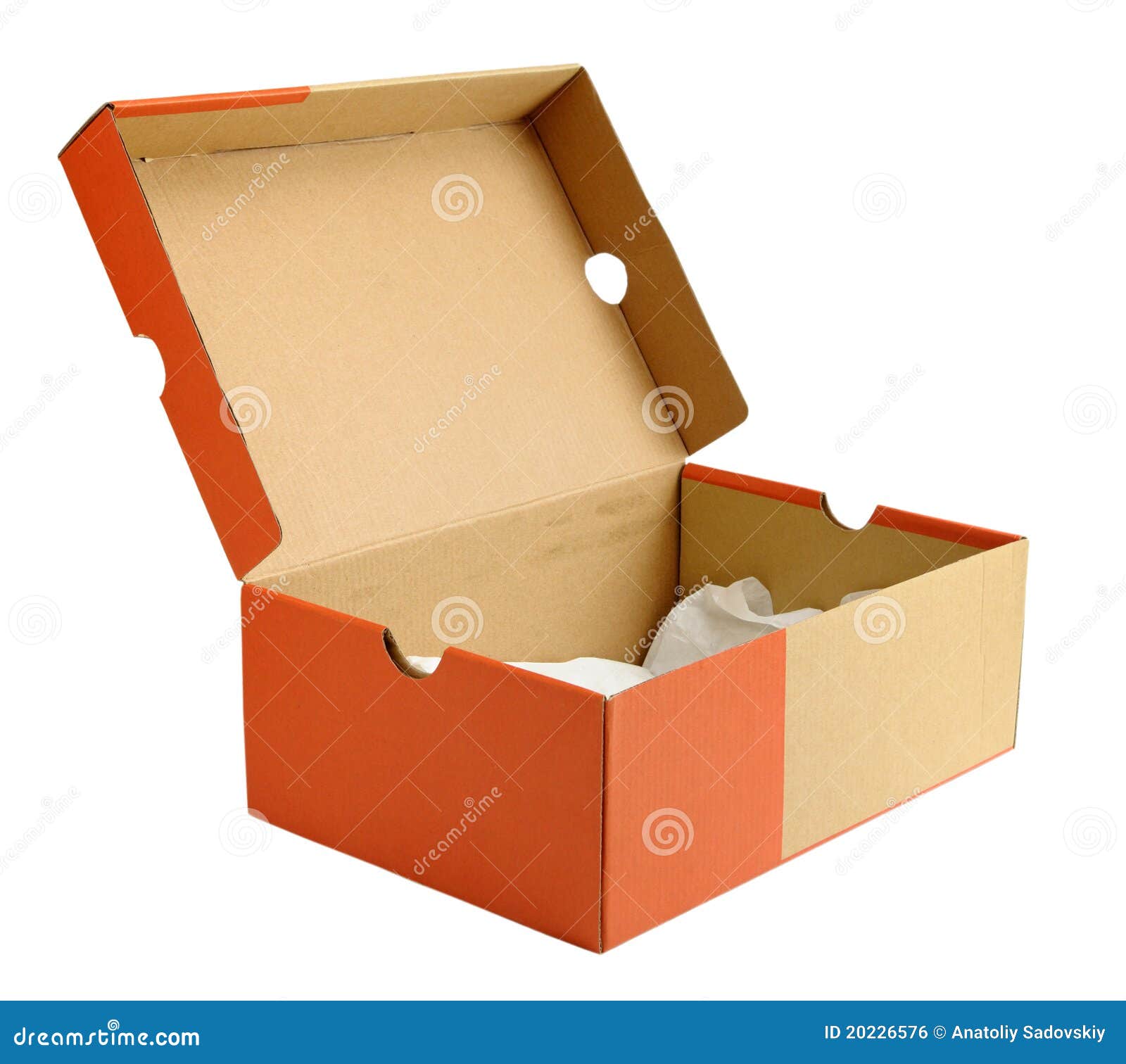 De Open Lege Doos Van Het Schoenkarton Stock Foto - Image of geïsoleerd ...