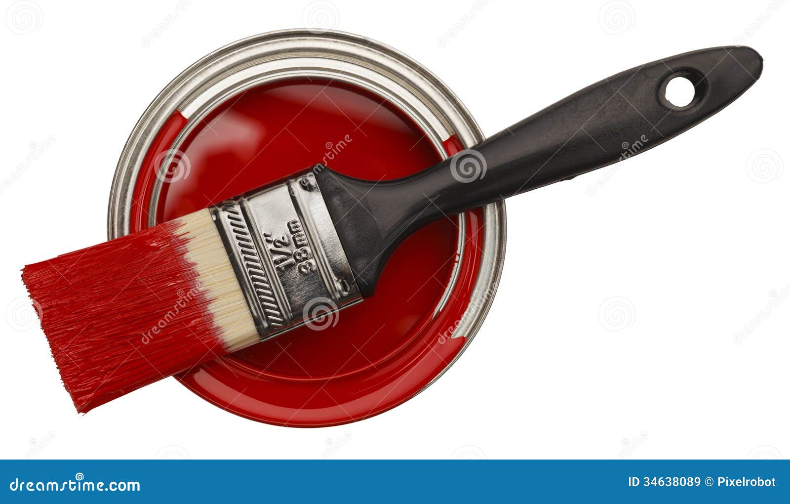 De open Rode Verf kan stock afbeelding. Image of huisvesting - 34638089