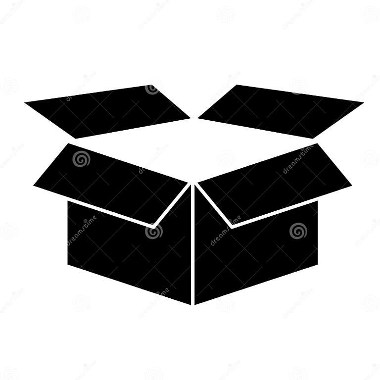 De Open Vector Van Het Doospictogram - Symbool Vector Illustratie ...