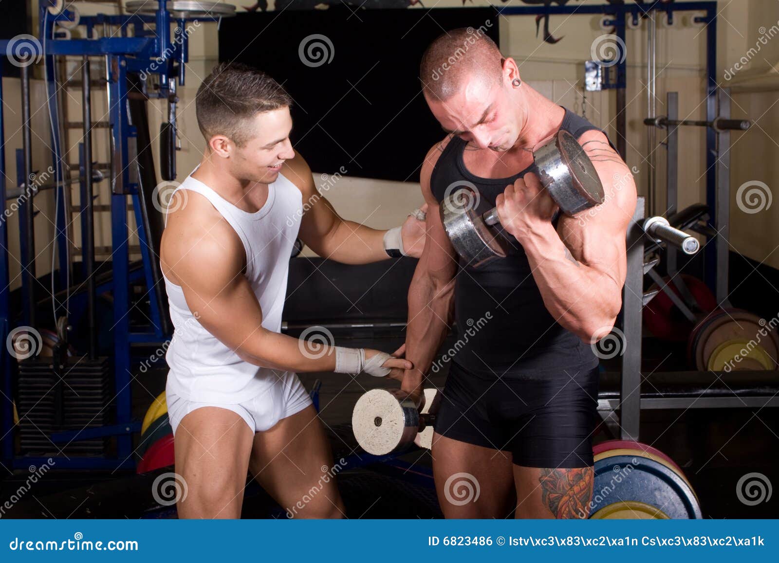 De Opleiding Van Bodybuilders Stock Foto - Image of pers, mens: 6823486