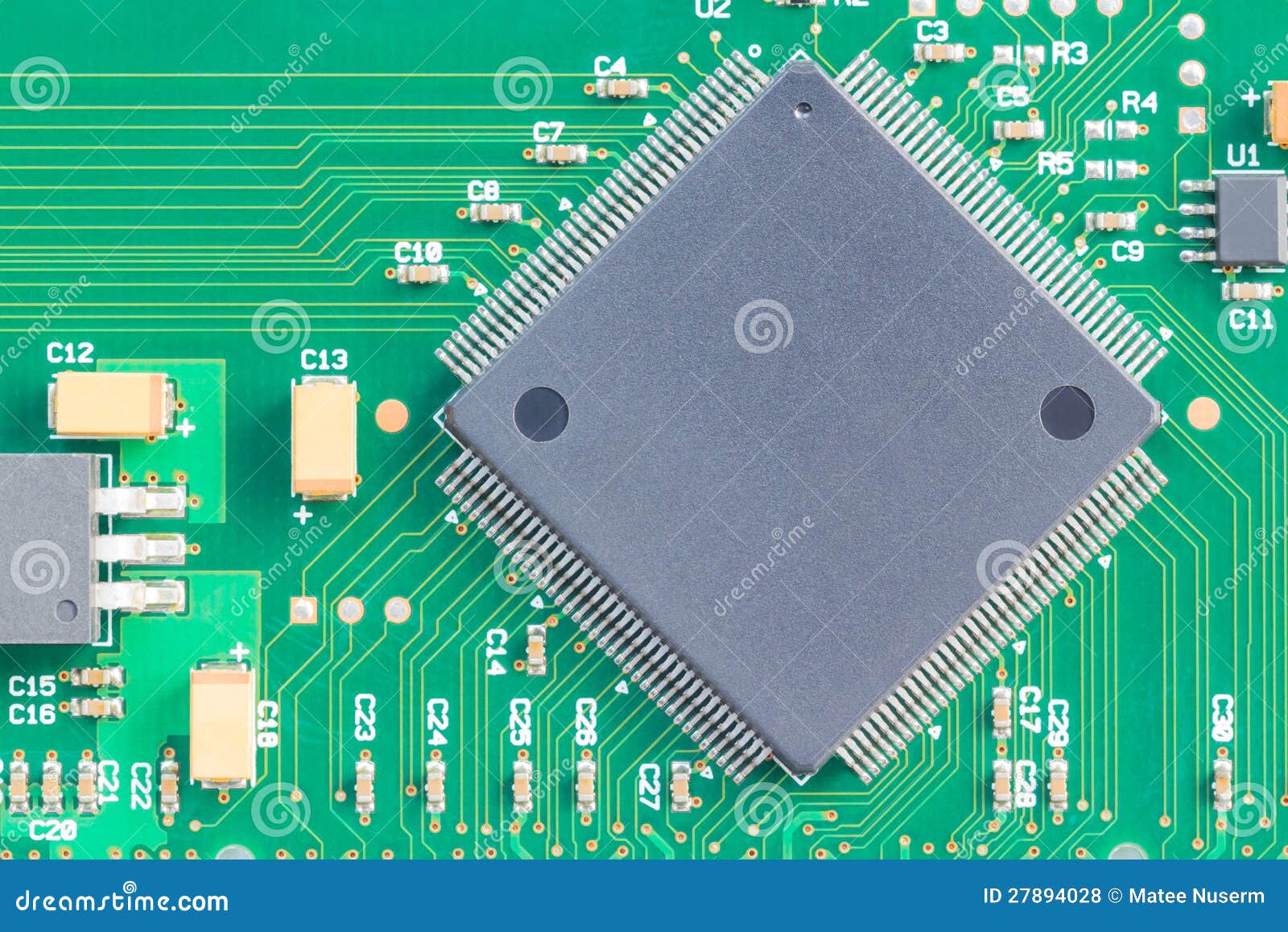 De Oppervlakte Zet Technologie (SMT) Microchip Op Stock Foto - Image of ...