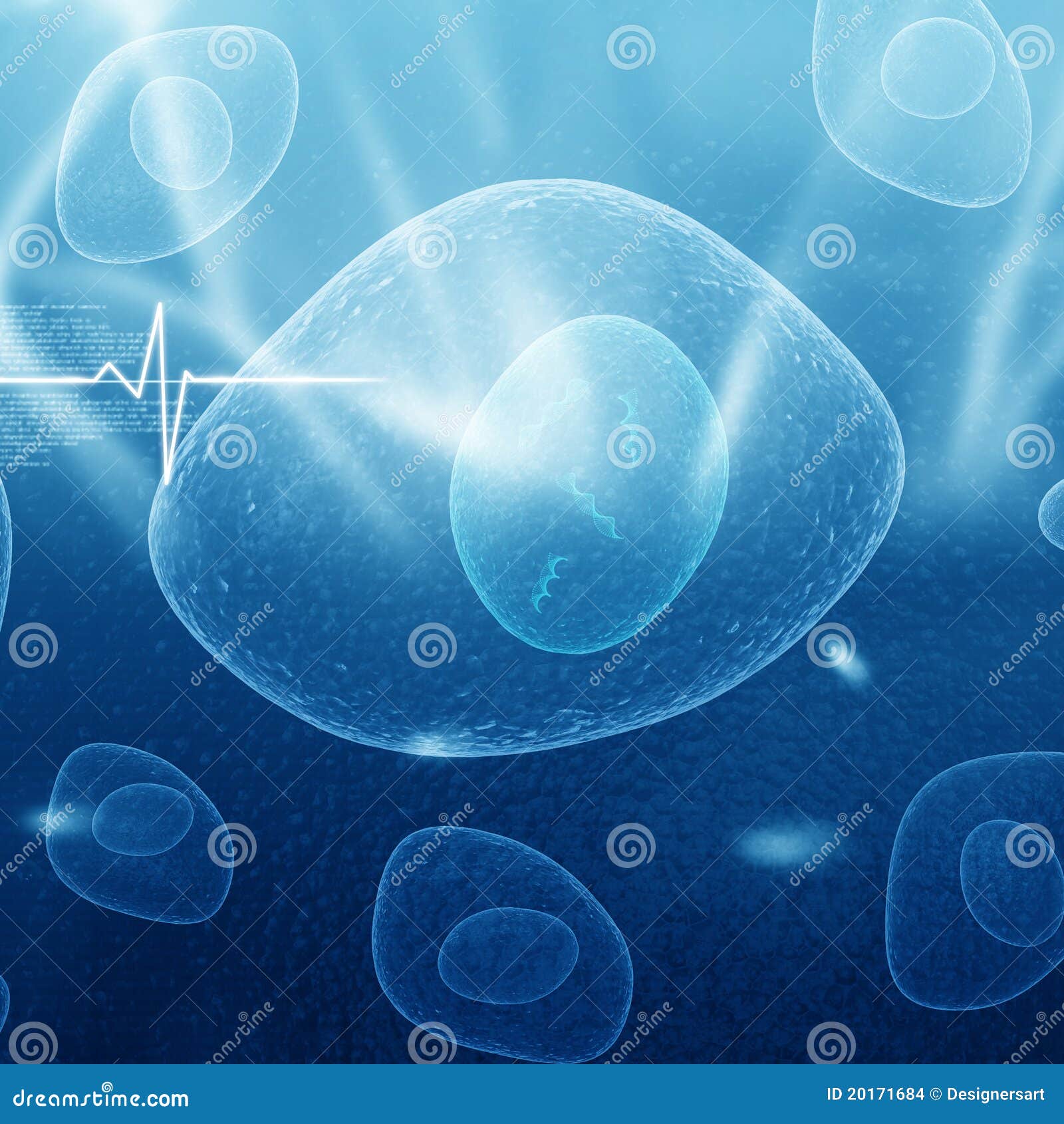 De Organische Cellen Van De Kern Van DNA Stock Illustratie ...