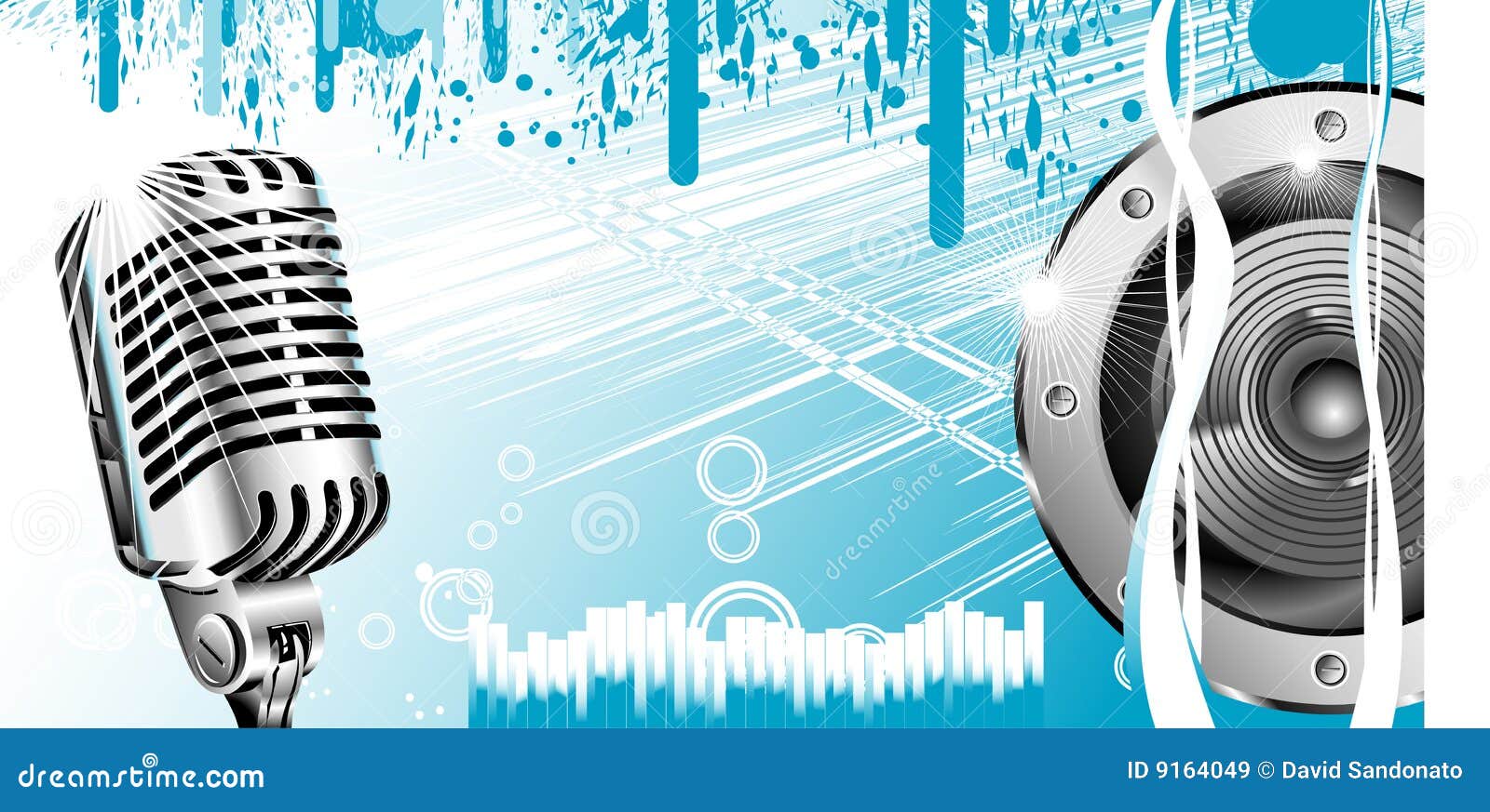 De Oude Achtergrond Van De Muziek Van De Microfoon Vector Illustratie ...