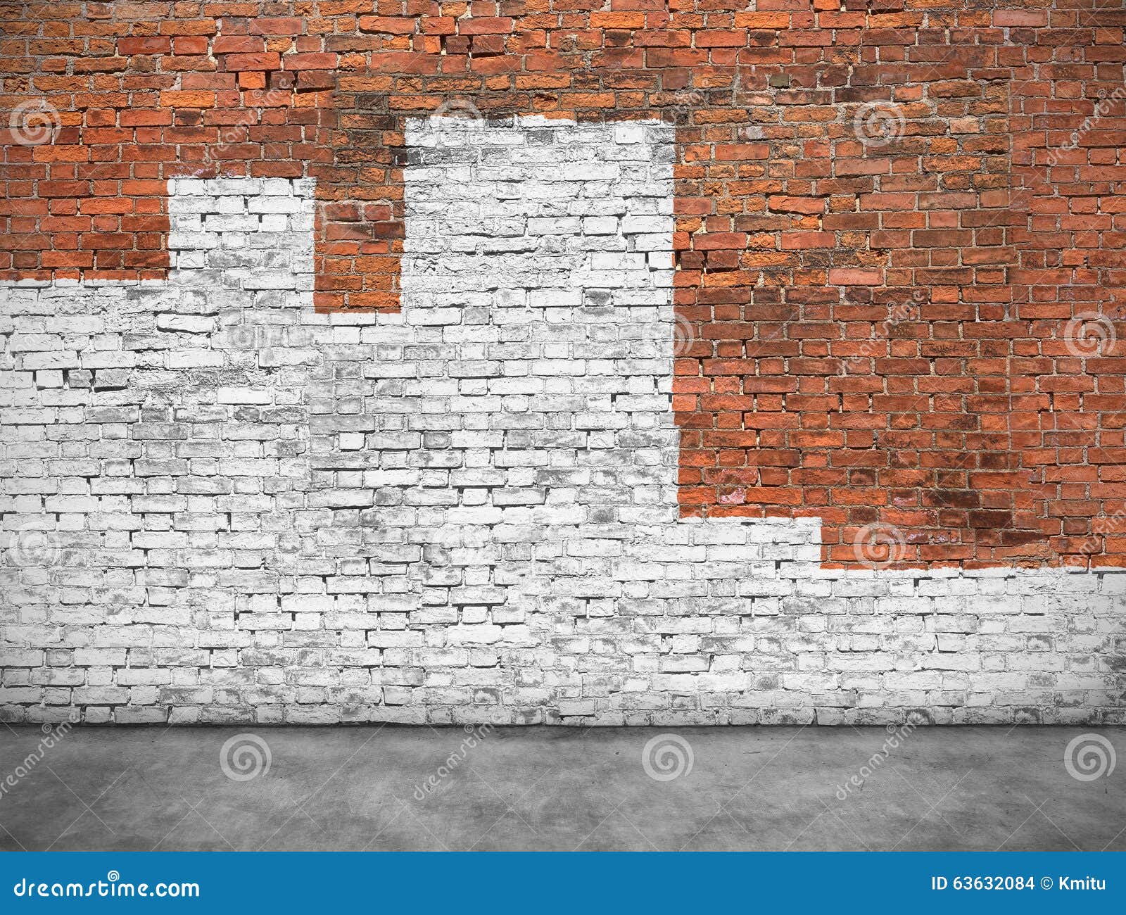 De Oude Bakstenen Muur Schilderde Wit Stock Foto - Image of materiaal ...