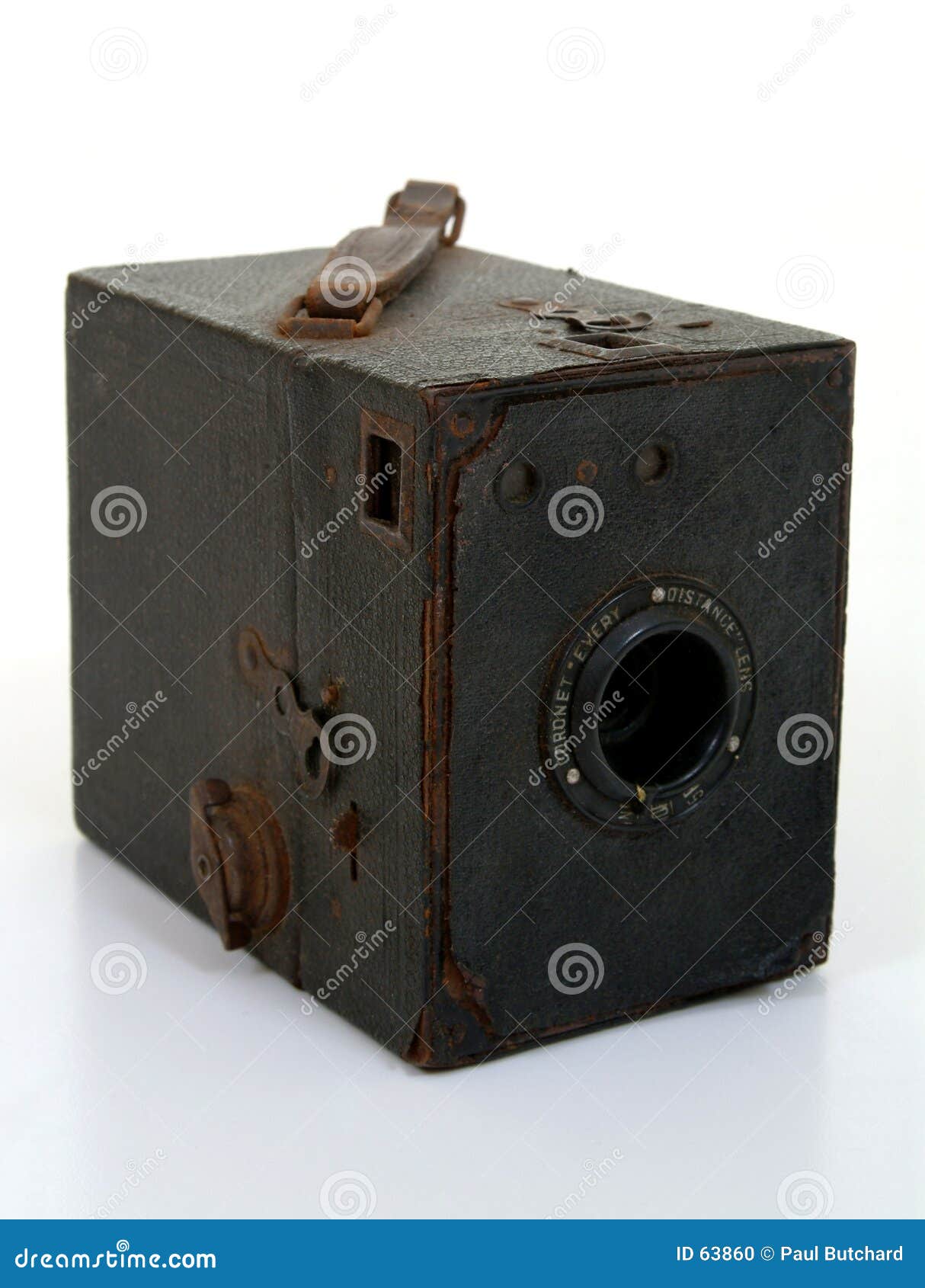 De Oude Camera Van De Doos in Bruin Geval Lwather Stock Foto - Image of ...