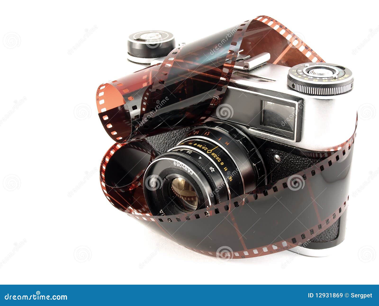 De Oude Camera Van Films Met Film Stock Afbeelding - Image of ...