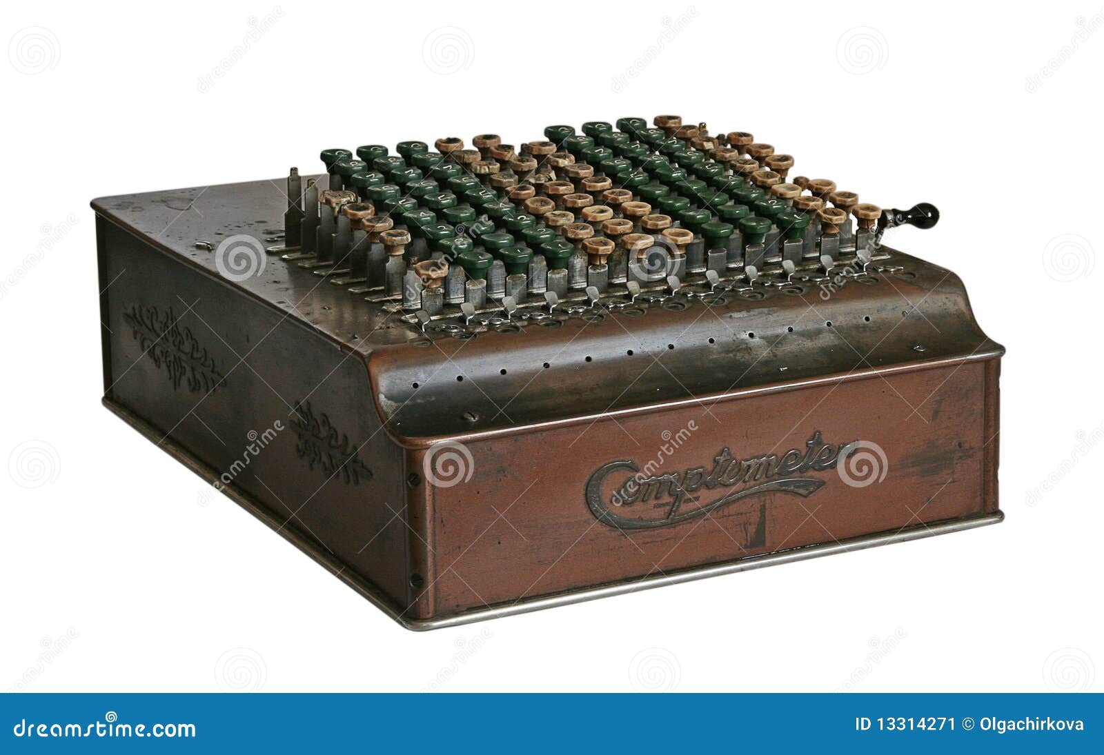 De oude computer stock afbeelding. Image of knopen, zaken - 13314271