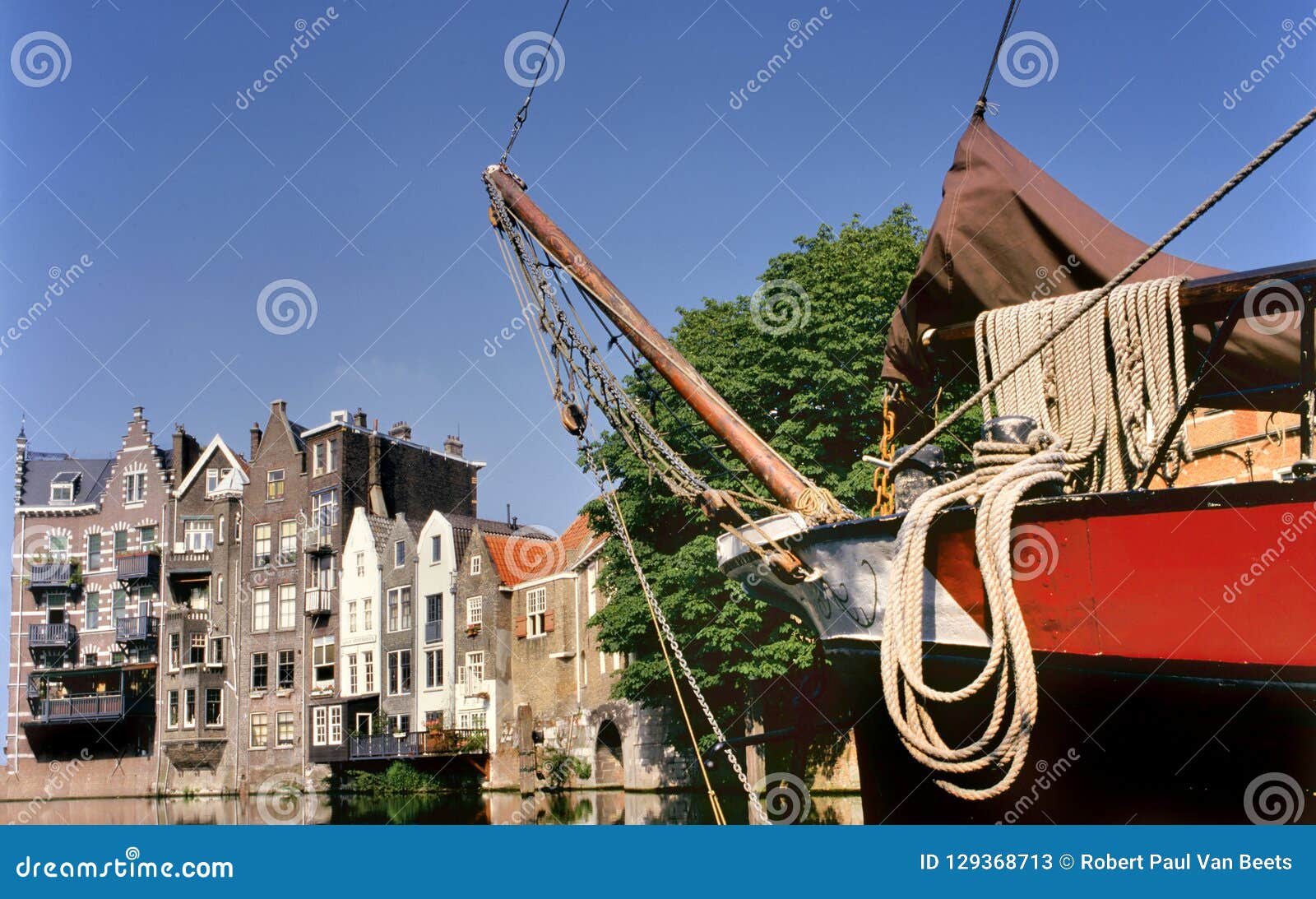 De Oude Haven Van Delfshaven in Rotterdam, Holland Stock Afbeelding ...
