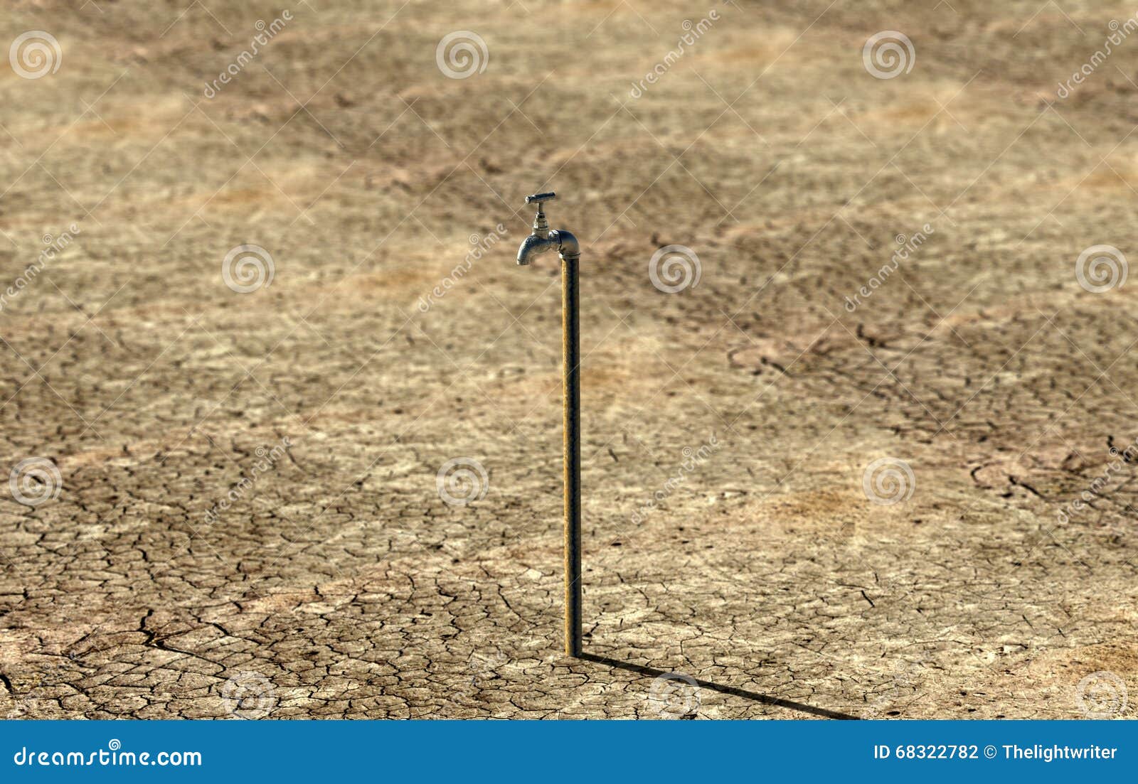 De Oude Kraan Van Het Metaalwater in Het Droge Omringen Stock Foto ...