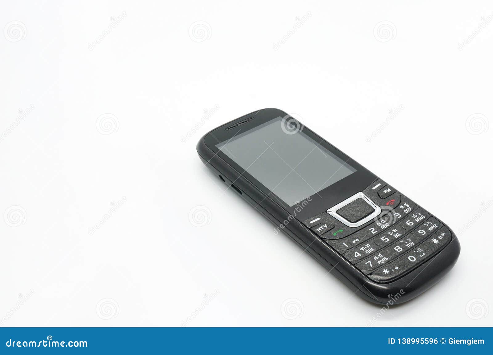 De Oude Mobiele Telefoon Op Witte Achtergrond Stock Foto - Image of ...
