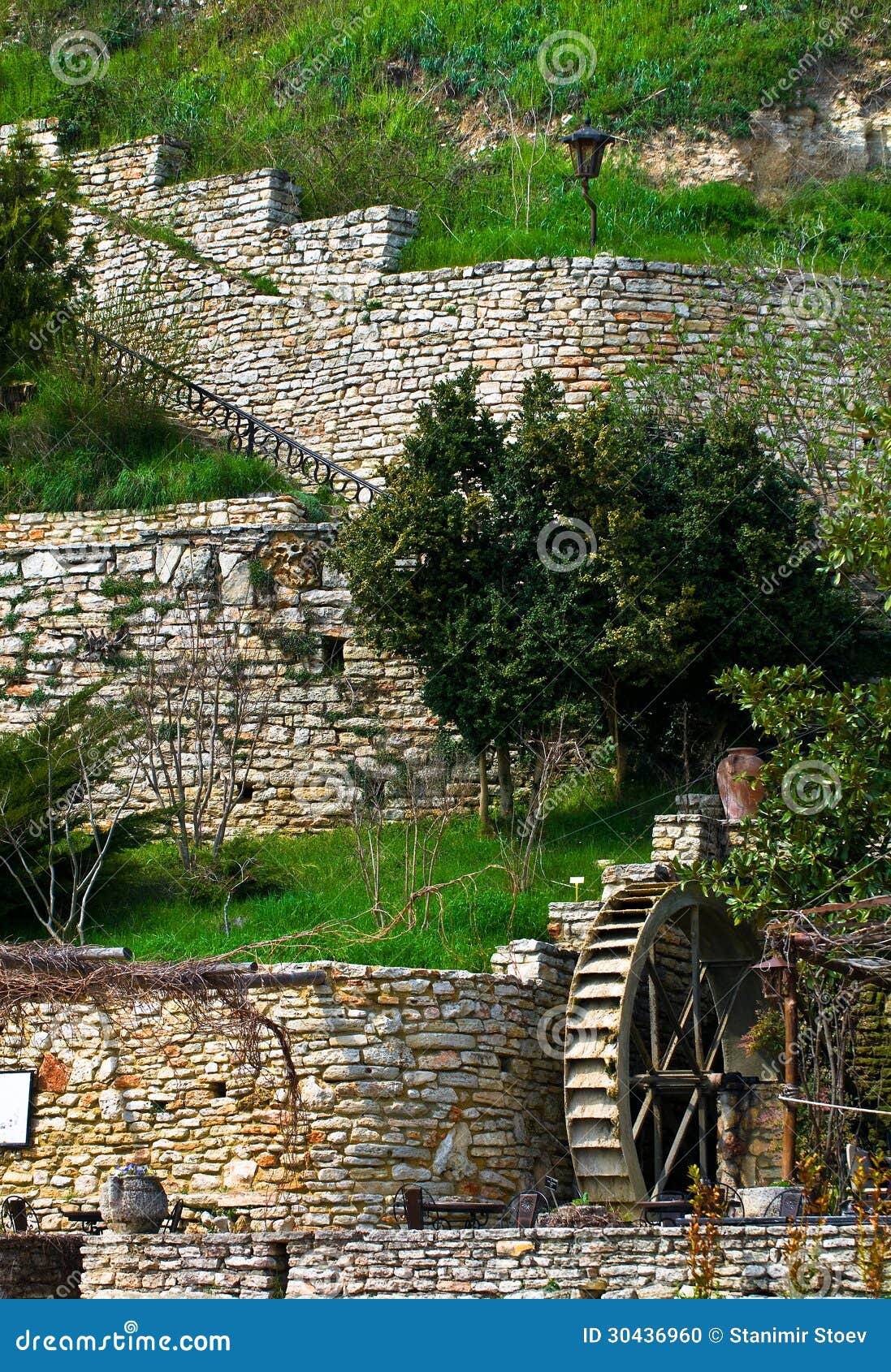 De Oude Molen Van Het Waterwiel Stock Foto - Image of landbouwbedrijf ...