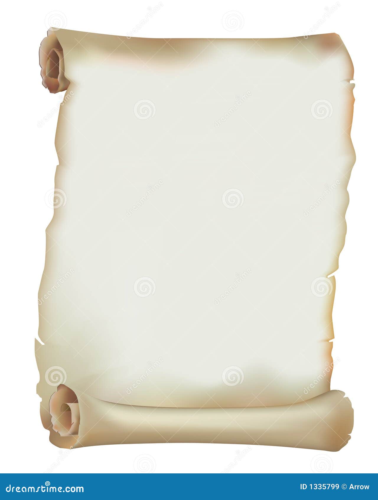 De Oude Rol Van Het Document Stock Illustratie - Illustration of ...