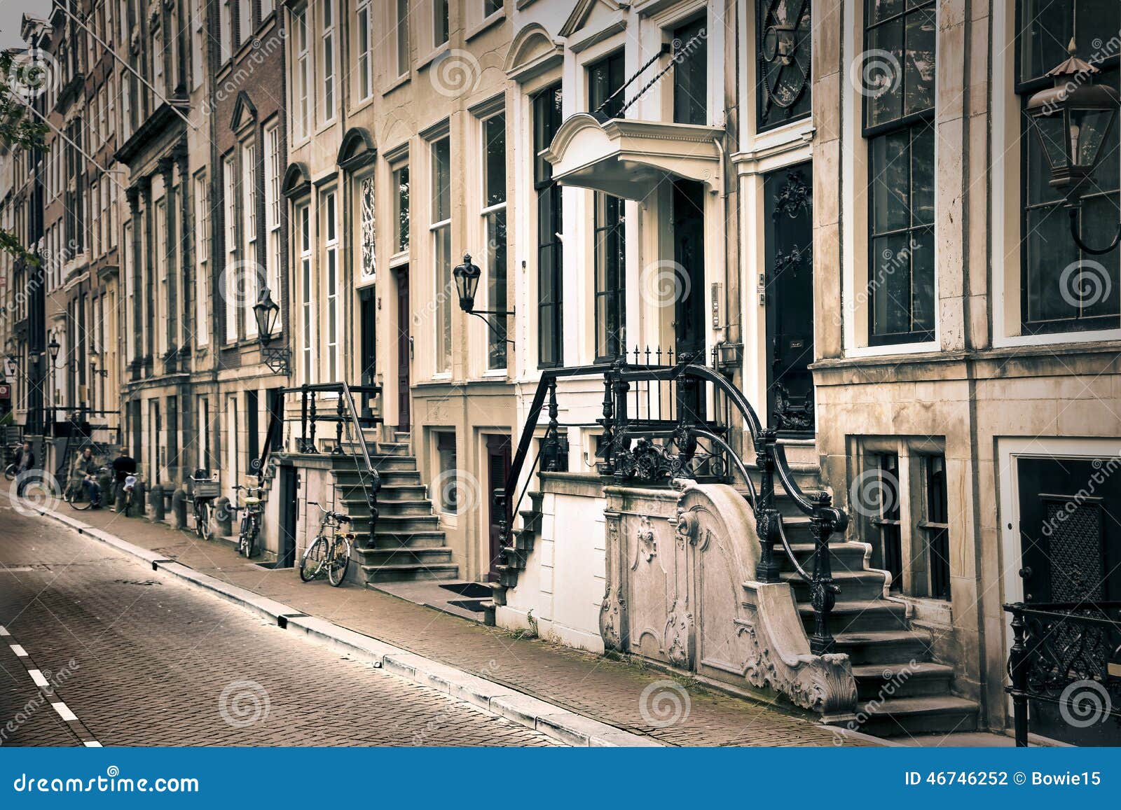 De Oude Straten Van Amsterdam Stock Foto - Image of europa, straat ...