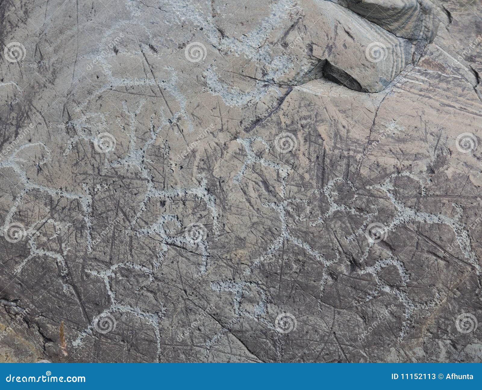 De Oude Tekeningen Op Rotsen Altai Stock Afbeelding - Image of geiten ...