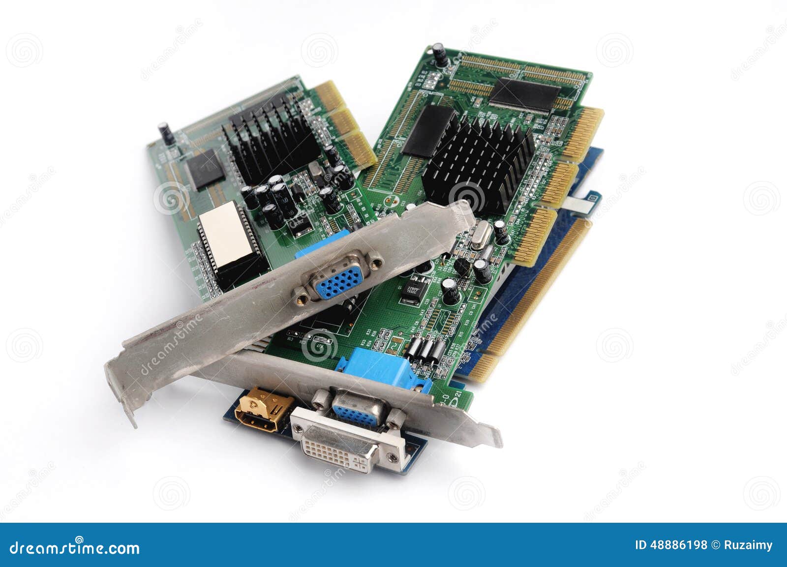 De Oude Videokaart Van PC Voor Computer Stock Foto - Image of ...