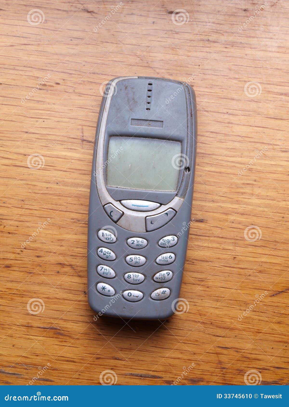 De Ouderwetse Telefoon Van De Stijlcel Stock Foto - Image of beschadigd ...