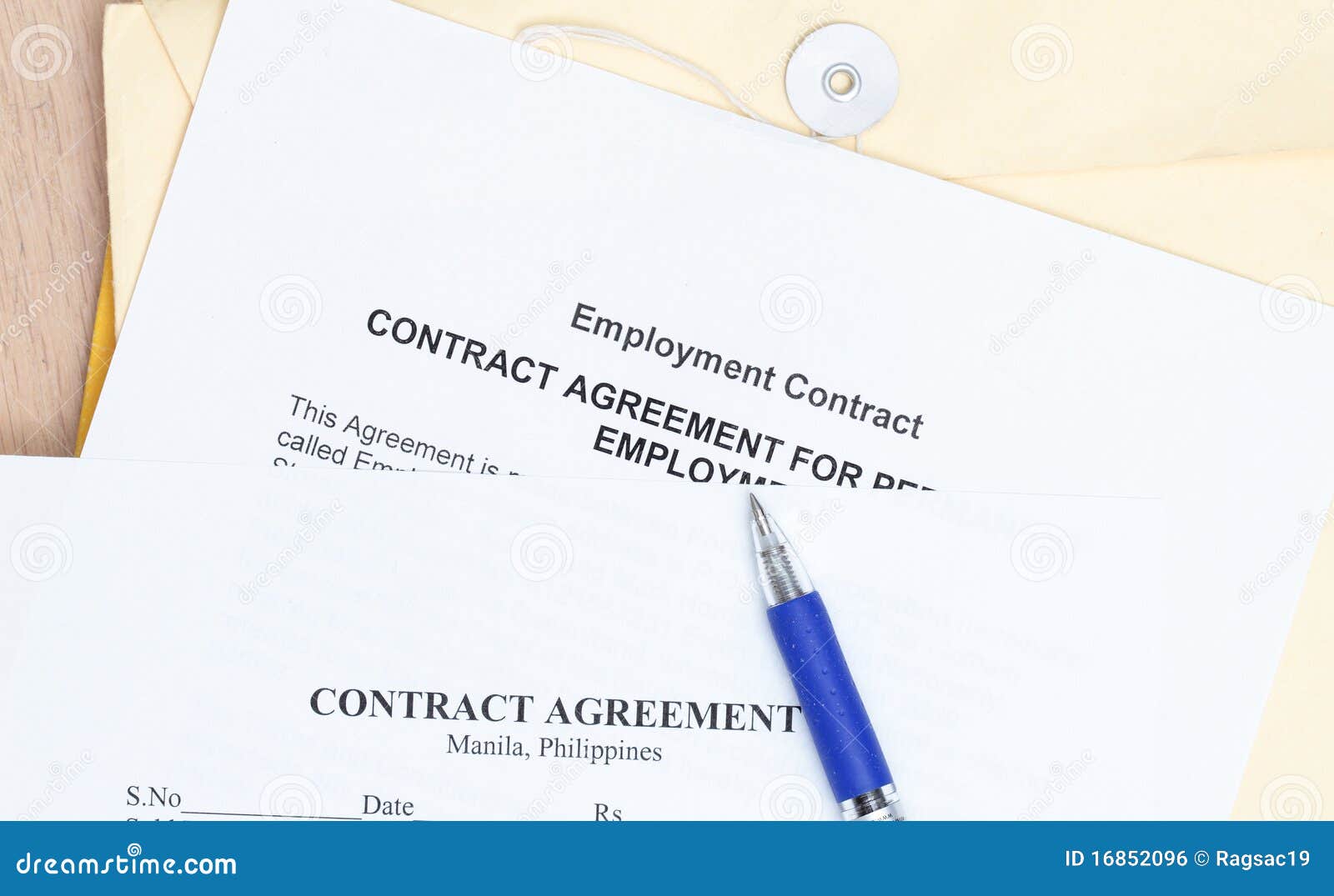 De Overeenkomst Van Het Contract Stock Foto - Image of schrijf ...