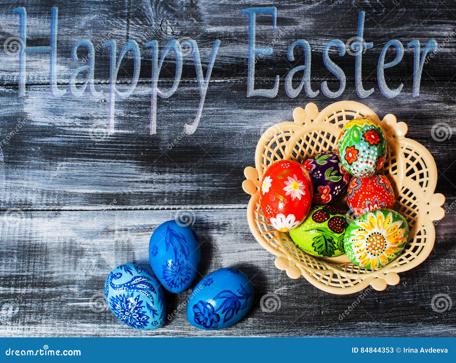 De Paaseierenmand Van Pasen Stock Afbeelding - Image of veelkleurig ...