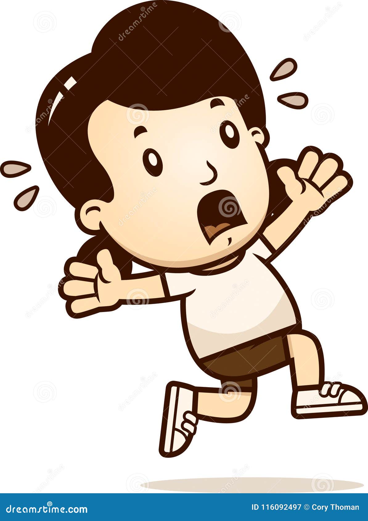 De Paniek Van Het Beeldverhaalmeisje Vector Illustratie - Illustration ...