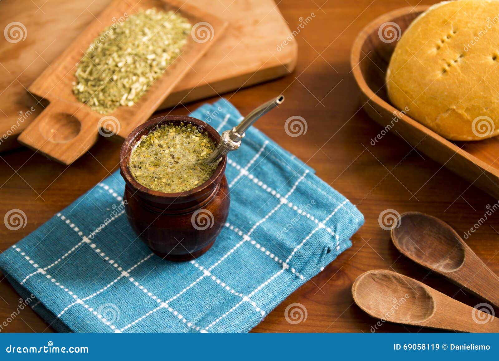 De Partner, is Een Traditionele Zuidamerikaanse Gegoten Drank Stock ...