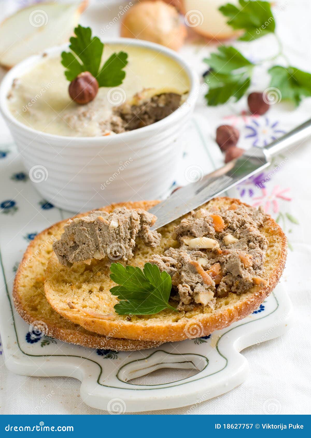 De pastei van de lever stock afbeelding. Image of voorgerecht - 18627757