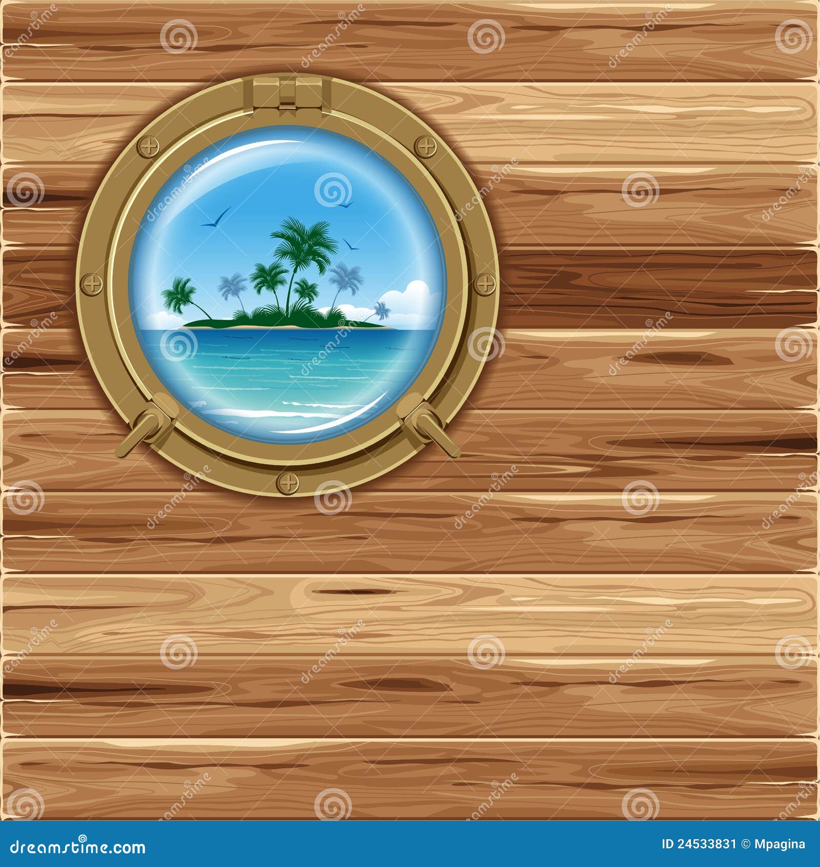 De Patrijspoort Van De Boot Vector Illustratie - Illustration of ...