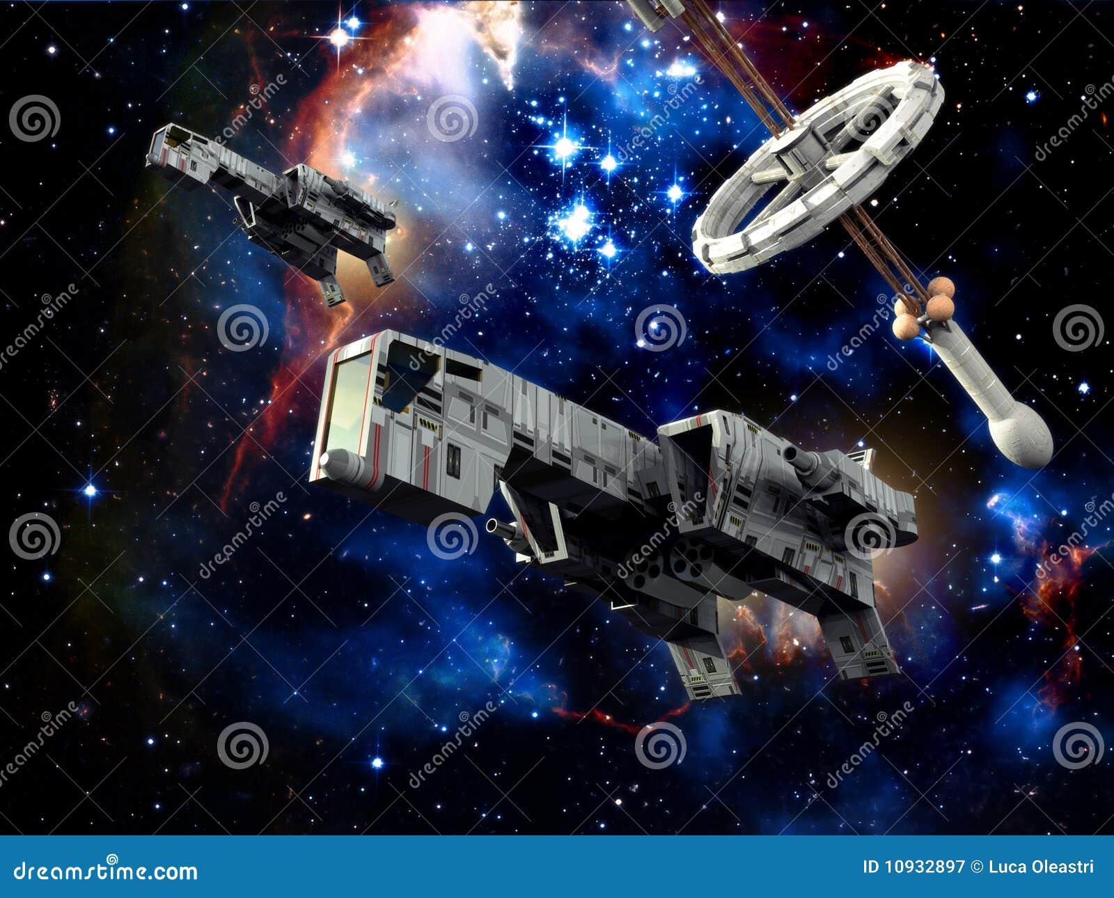 De Patrouille Van Het Ruimteschip Stock Illustratie - Illustration of ...